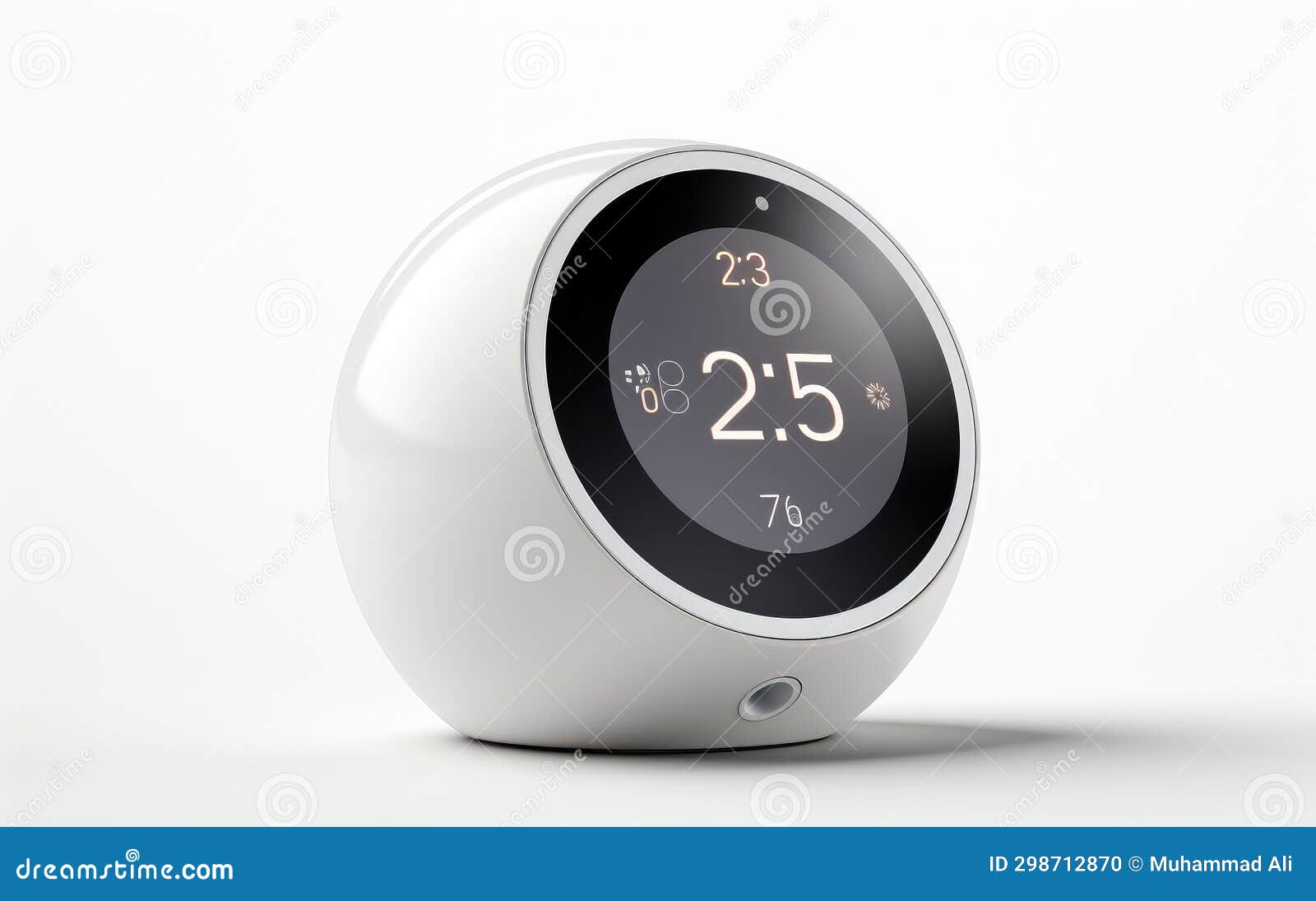 Uniquely Engineered Thermostat System on White Background Stock ...