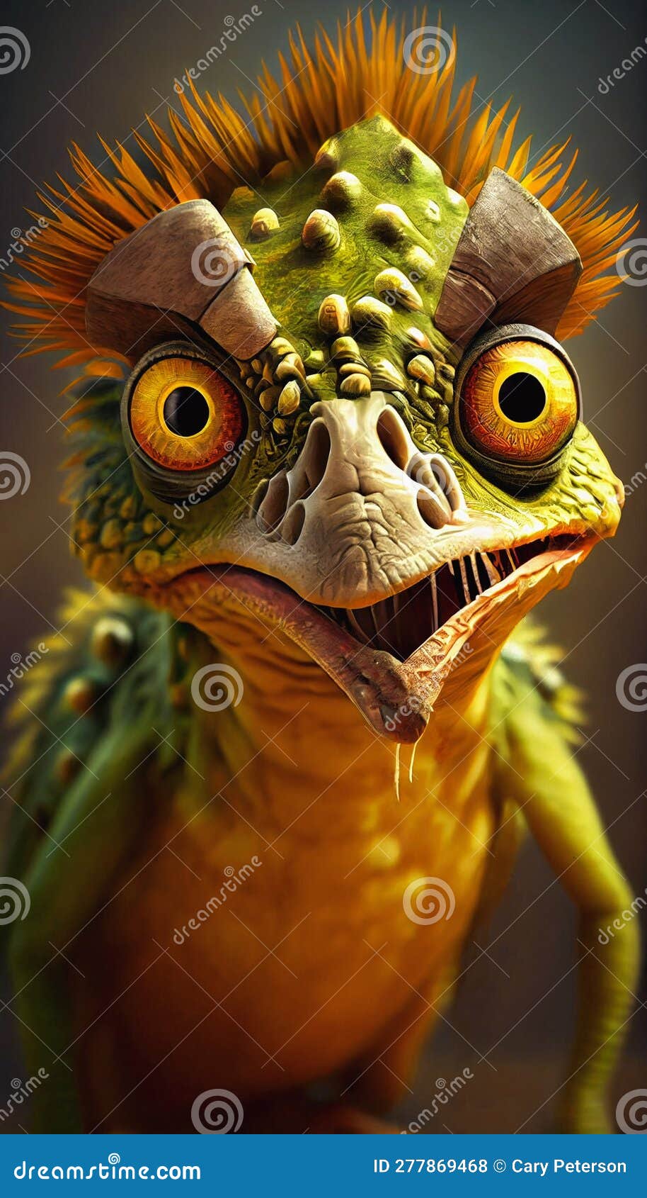 Uniquely Expressive: a Crazy and Surprised Lizard Head Model with Big ...