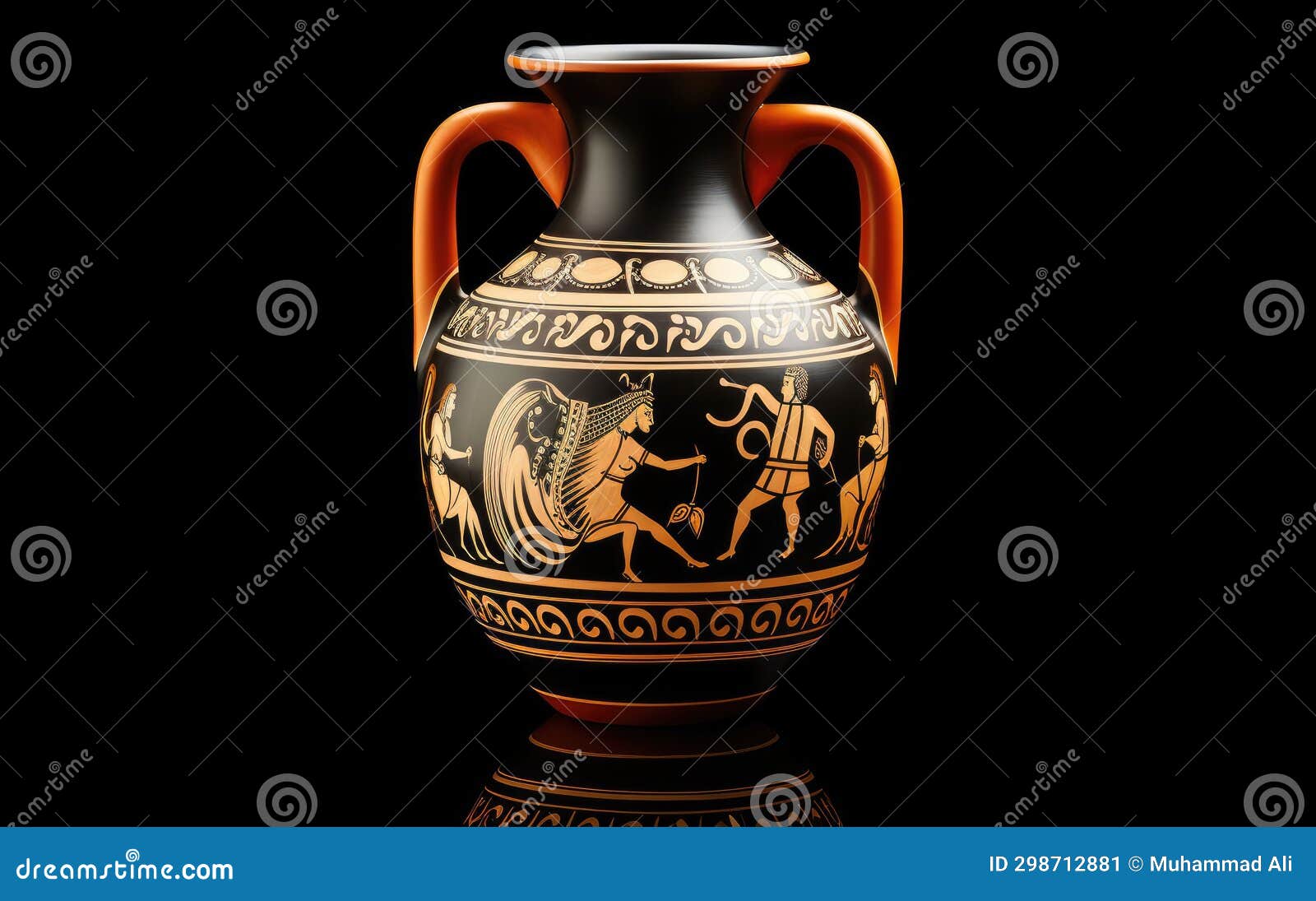 Uniquely Preserved Artifact on Black Background Stock Image - Image of ...