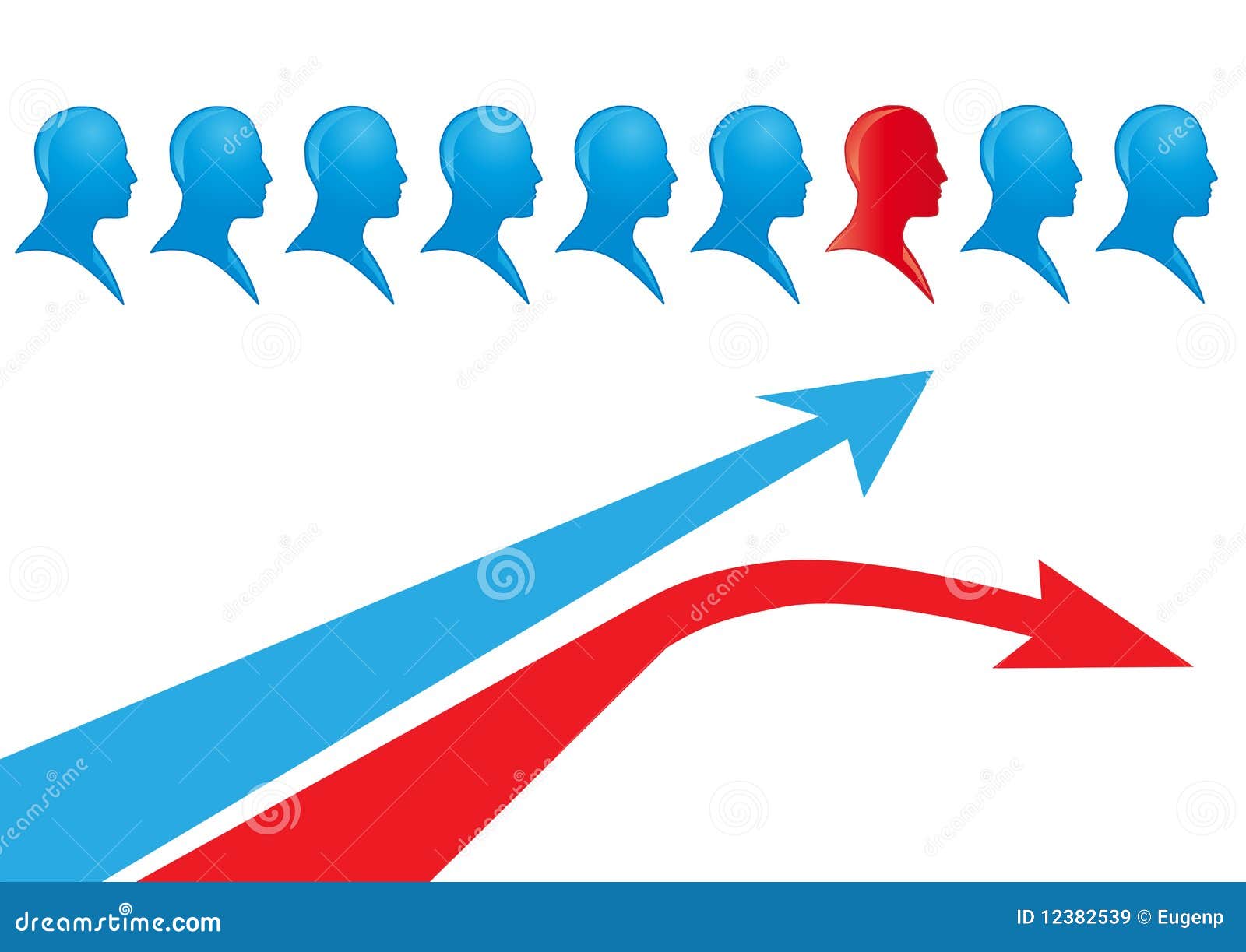 Uniqueness. Alternative Way Stock Vector - Illustration of person ...