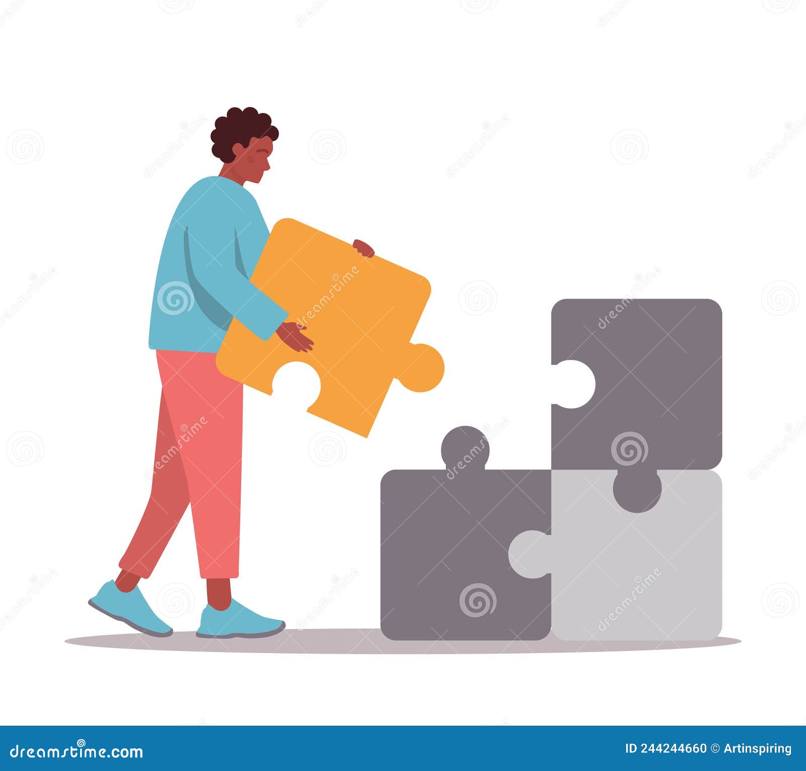 Uniqueness and Individuality Concept. Character Standing Out Stock ...