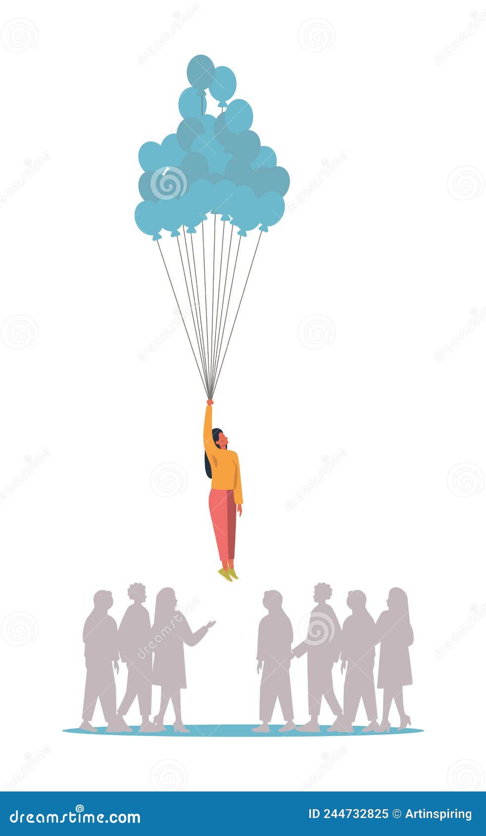 Uniqueness and Individuality Concept. Character Standing Out Stock ...