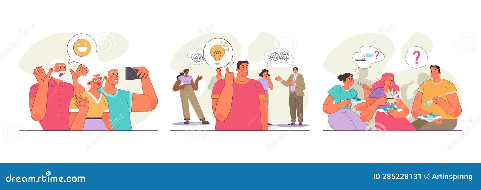 Uniqueness and Individuality Set. Character Standing Out from the Crowd ...