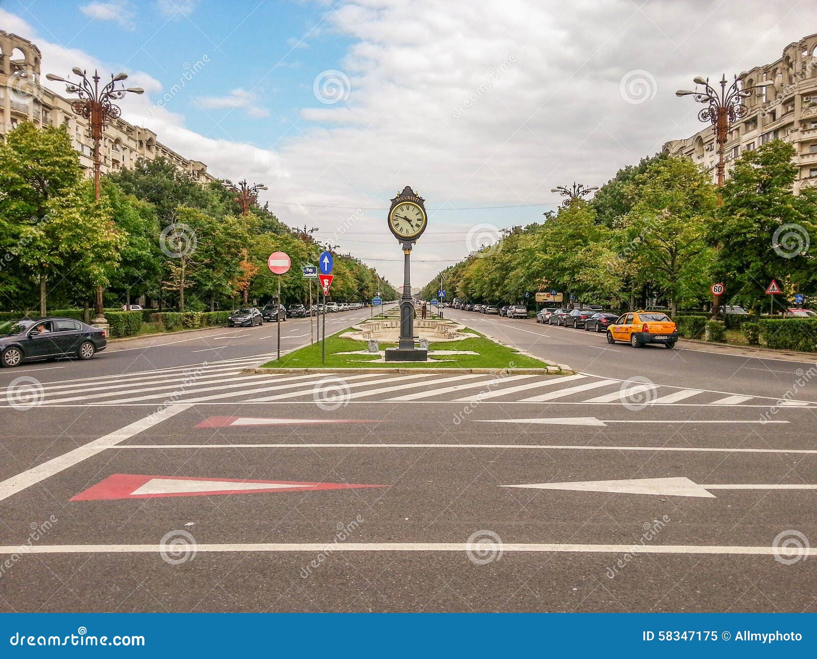 Unirii Boulevard, Bucharest Editorial Image - Image of romanian ...