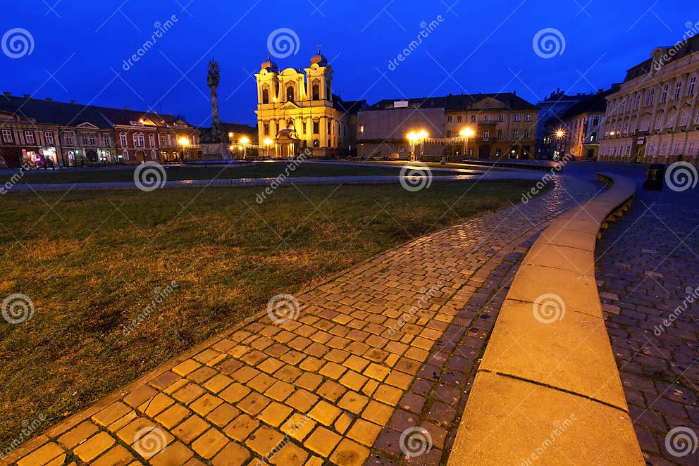 Unirii Square of Timisoara stock photo. Image of building - 7888710