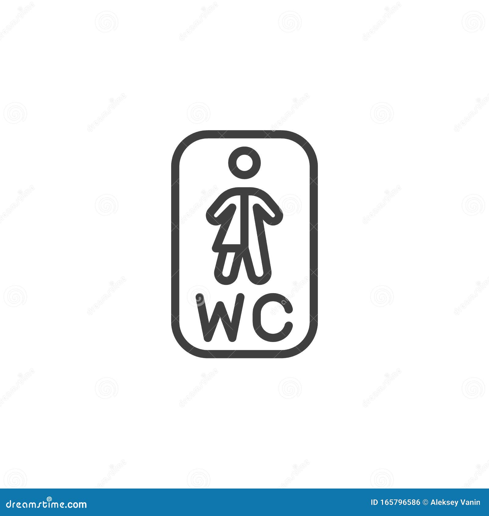 Restroom Line Icon Concept. Restroom Vector Linear Illustration, Symbol ... Restroom Line Icon Concept. Restroom Vector Linear Illustration, Symbol ...