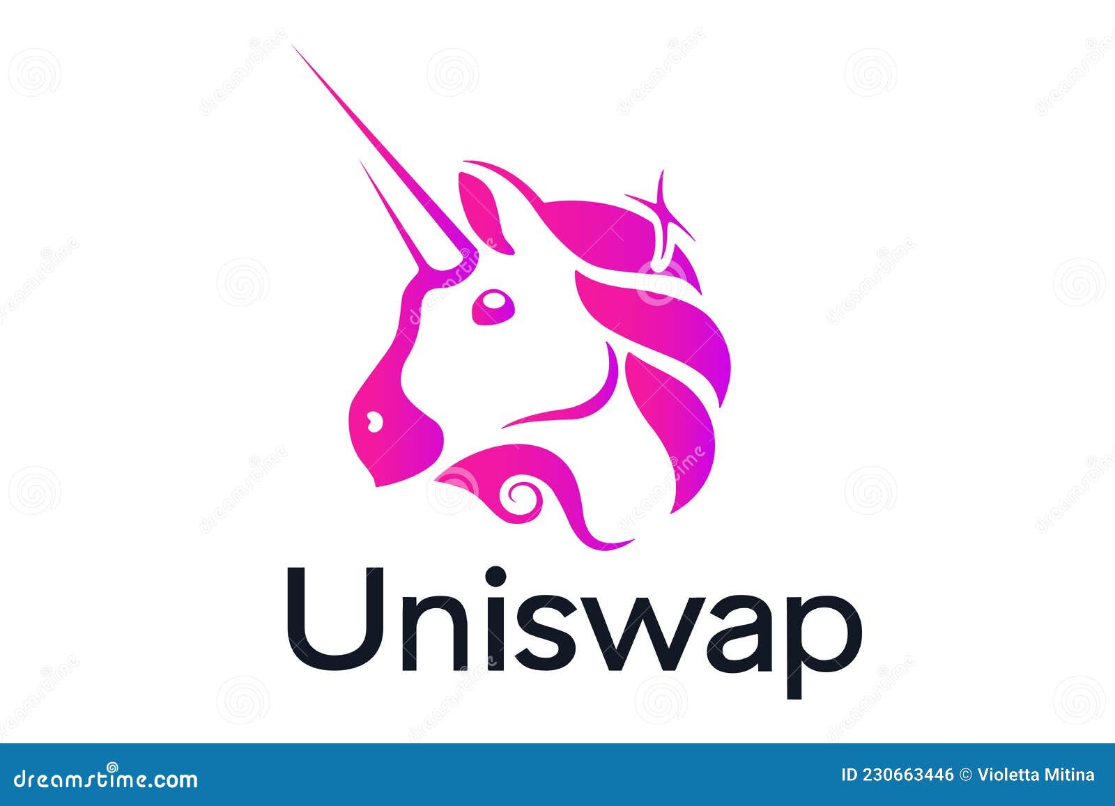 Uniswap Logos Vector Logo Text Icon Author S Development Stock Vector ...