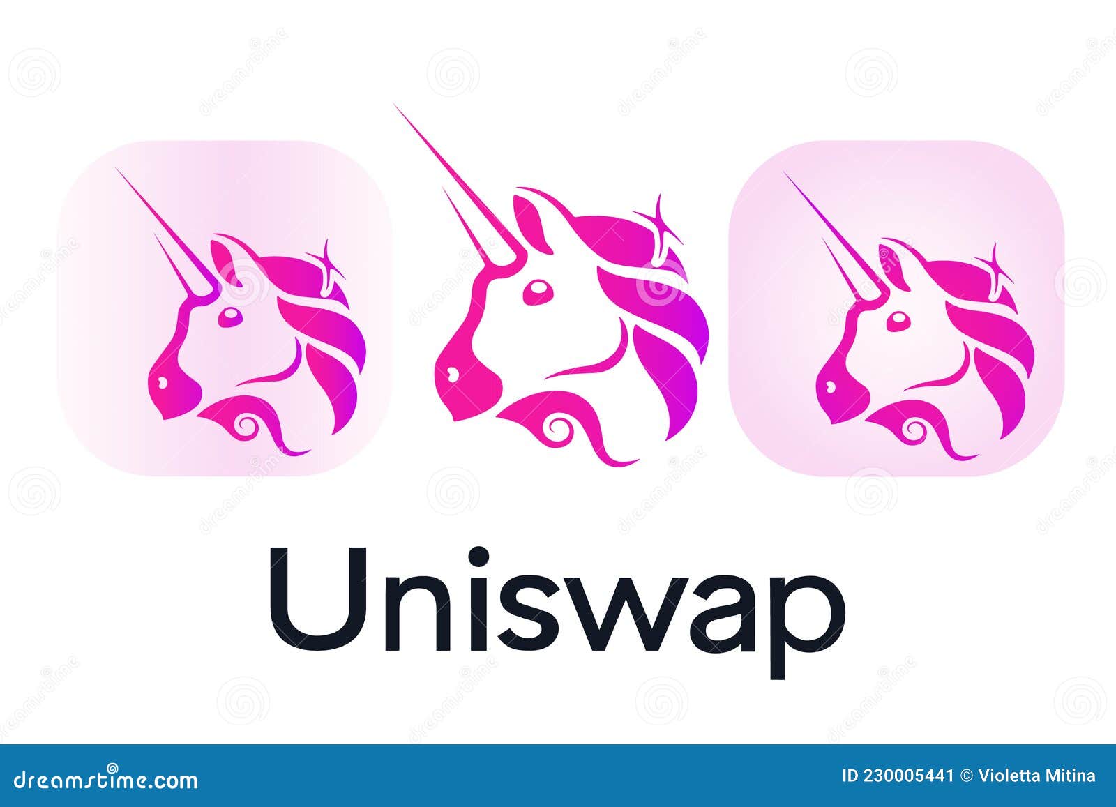 Uniswap Vector Logo Text Icon Author S Development Editorial Photo ...