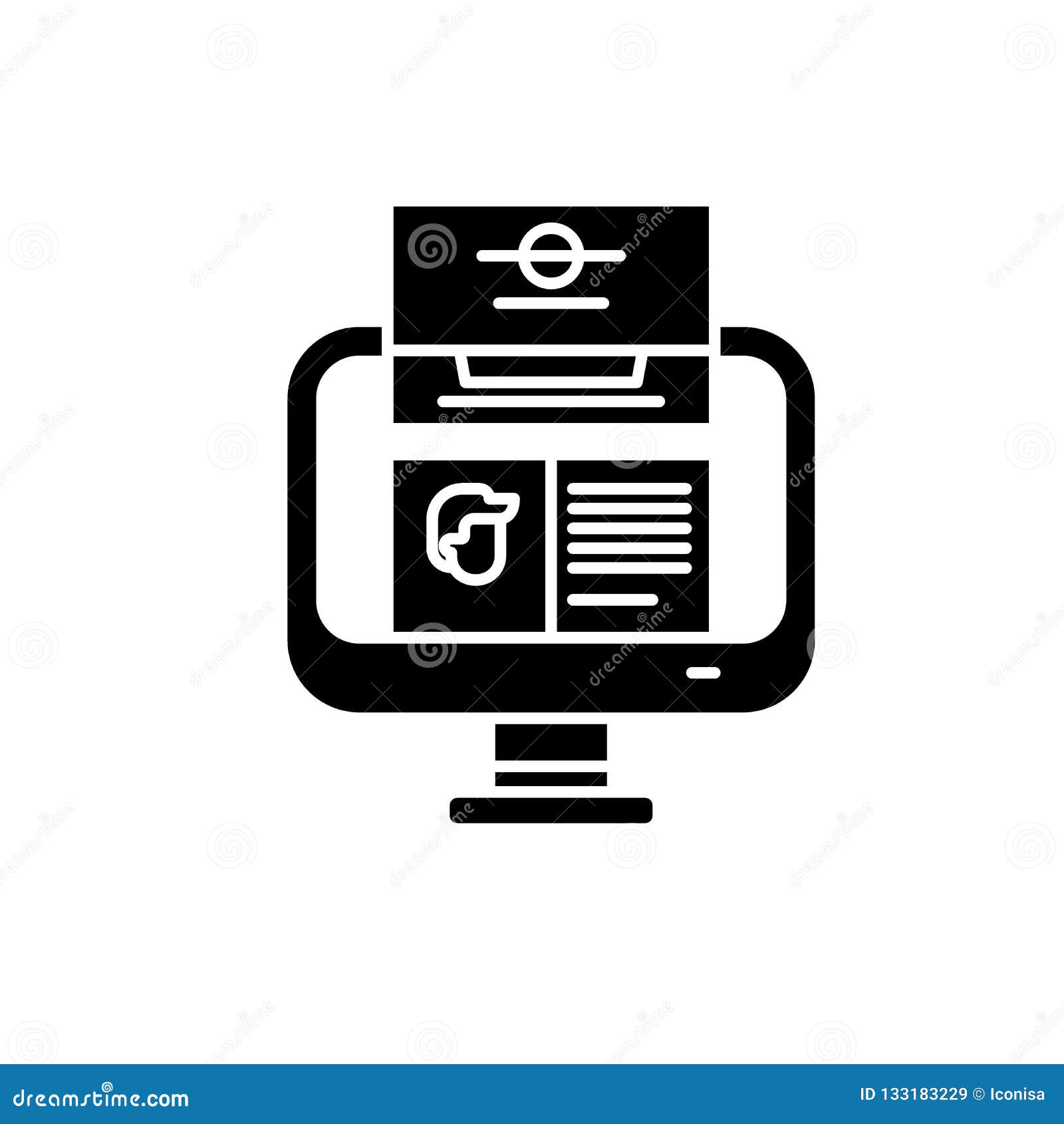 Unit Analysis Black Icon, Vector Sign on Isolated Background. Unit ...