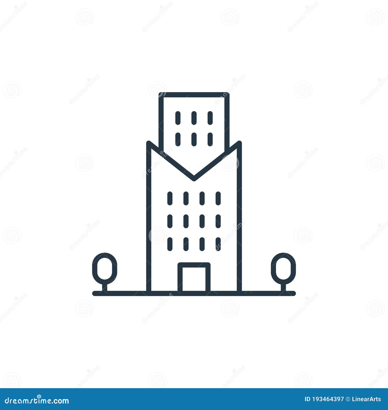 Unit Icon Vector from Skyscraper Concept. Thin Line Illustration of ...