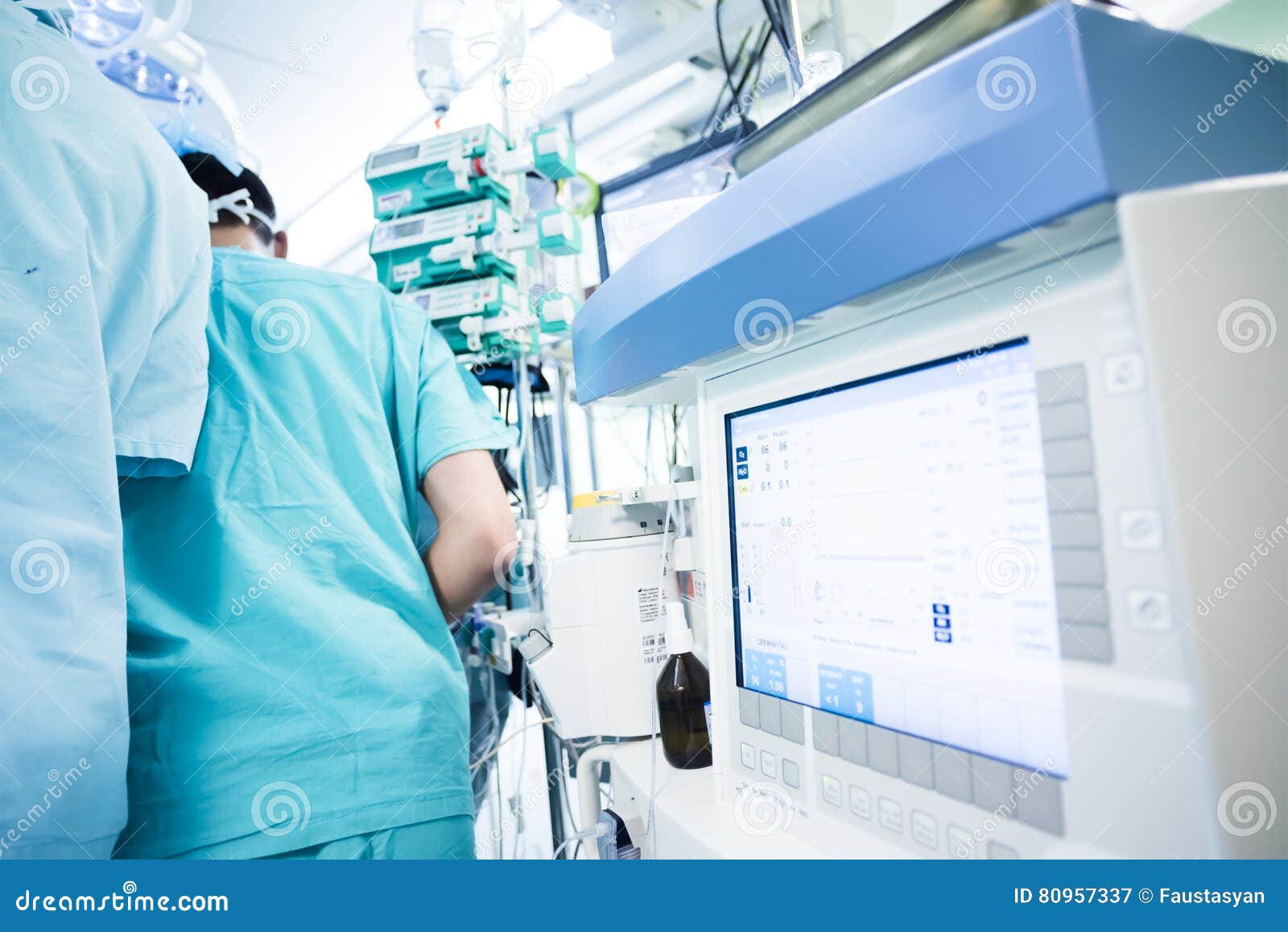 Unit Mechanical Ventilation in the Operating Room Stock Image - Image ...