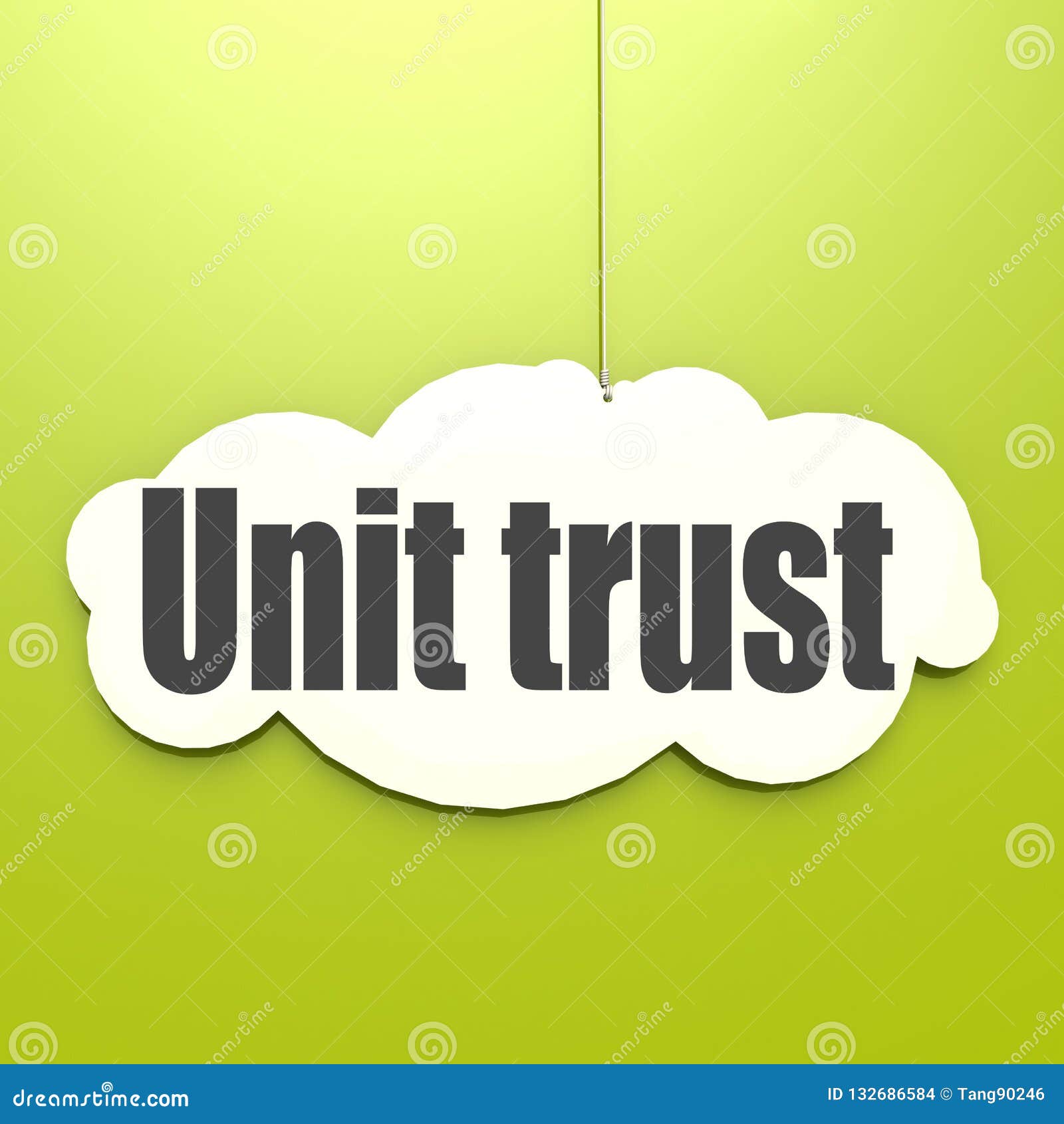 Unit Trust Word on White Cloud Stock Illustration - Illustration of ...