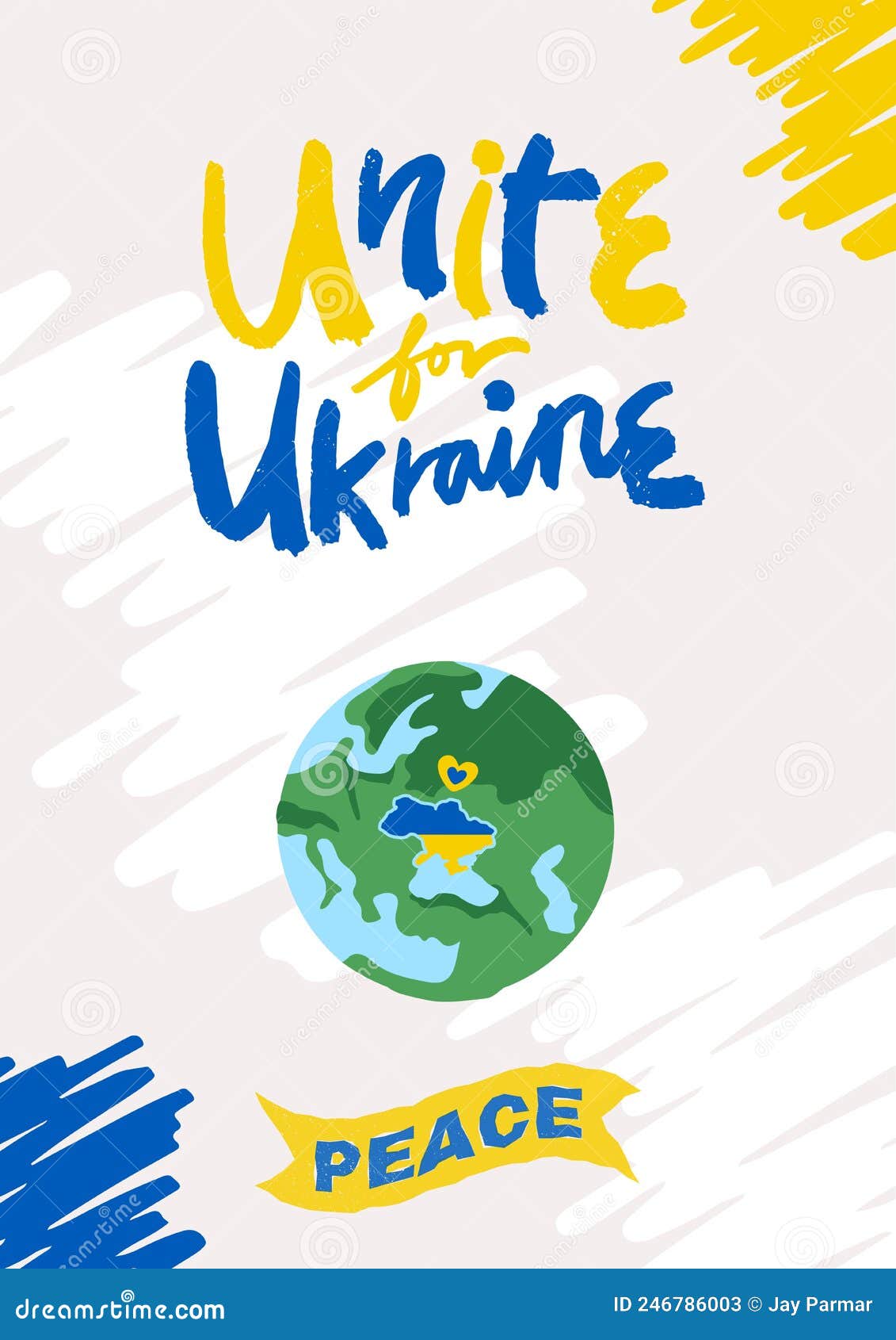 Unite for Ukraine Creators for Peace Poster Stock Illustration ...