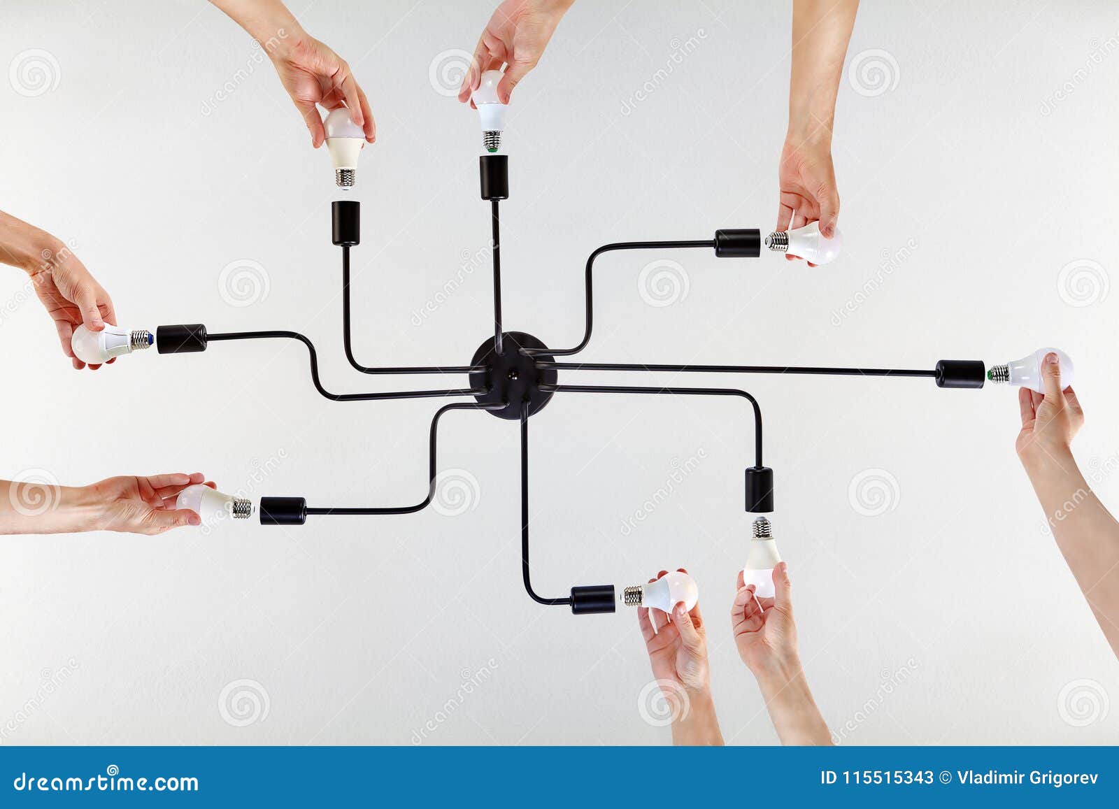 United Actions of Employee when Shared Purpose is Screwed Lamps. Stock ...