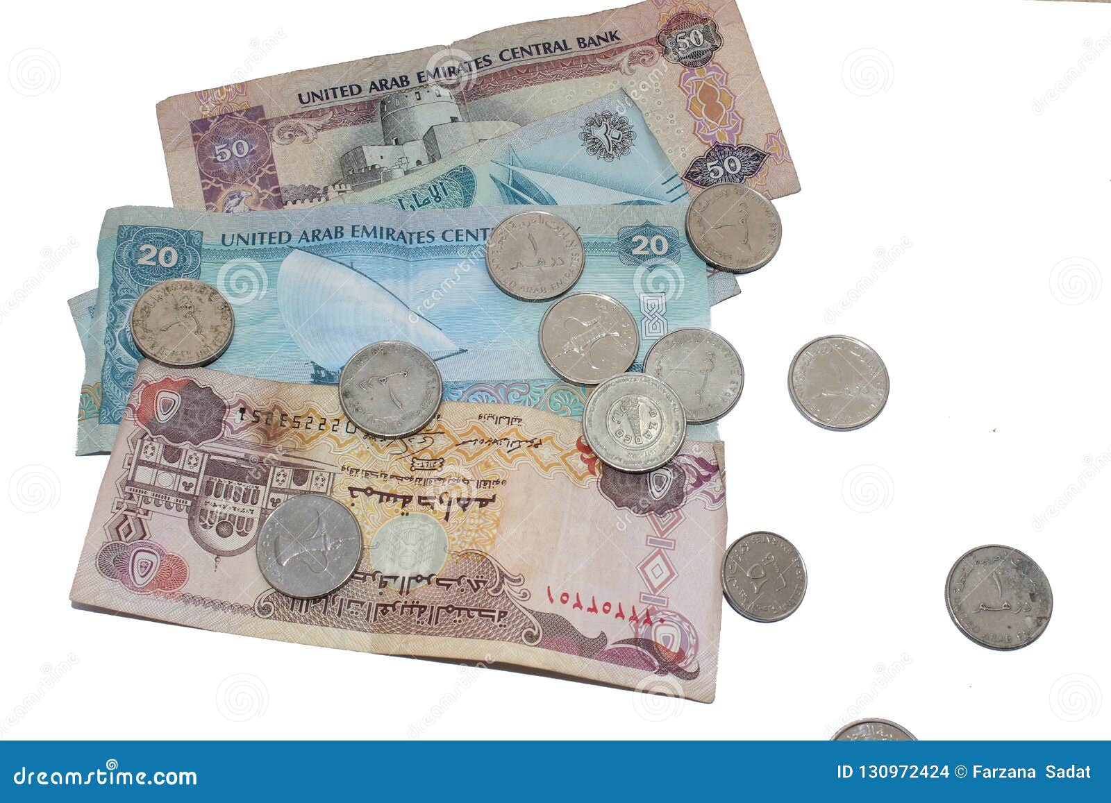 Uae money stock photo. Image of dirhams, emirates, currency - 130972424