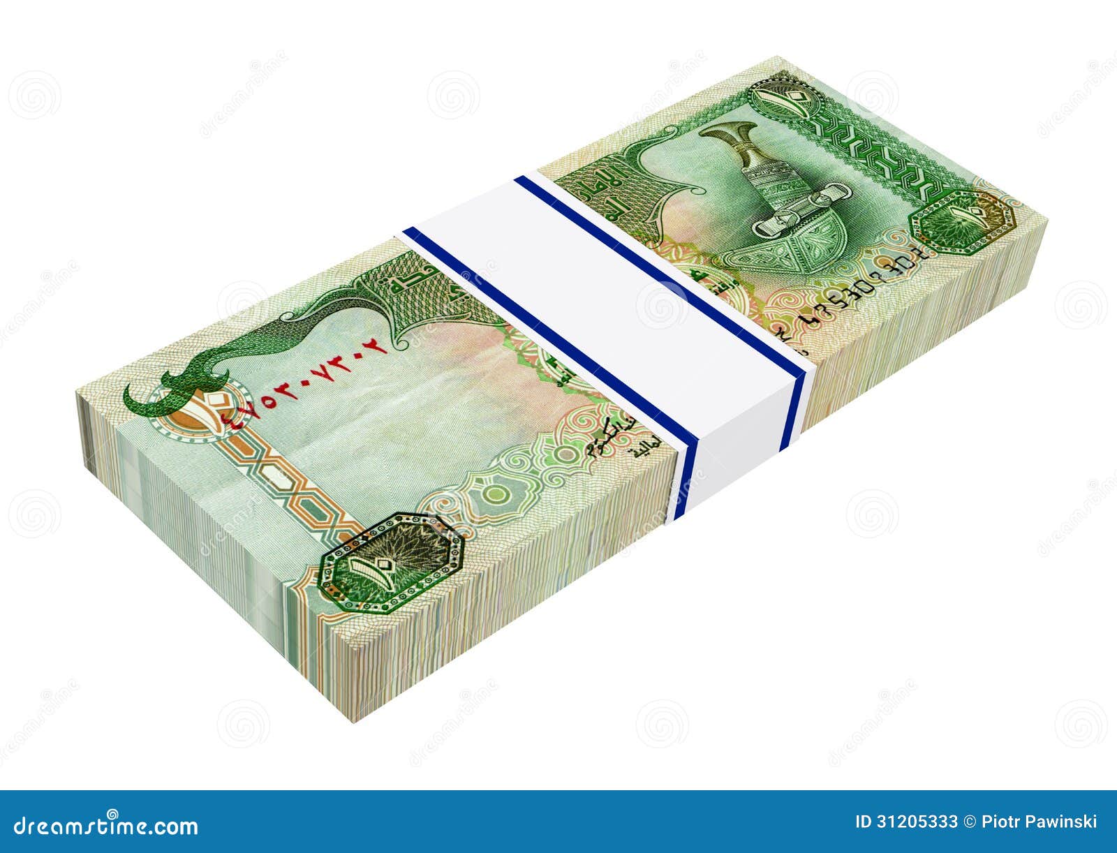 United Arab Emirates Dirhams Isolated on White Background. Stock ...