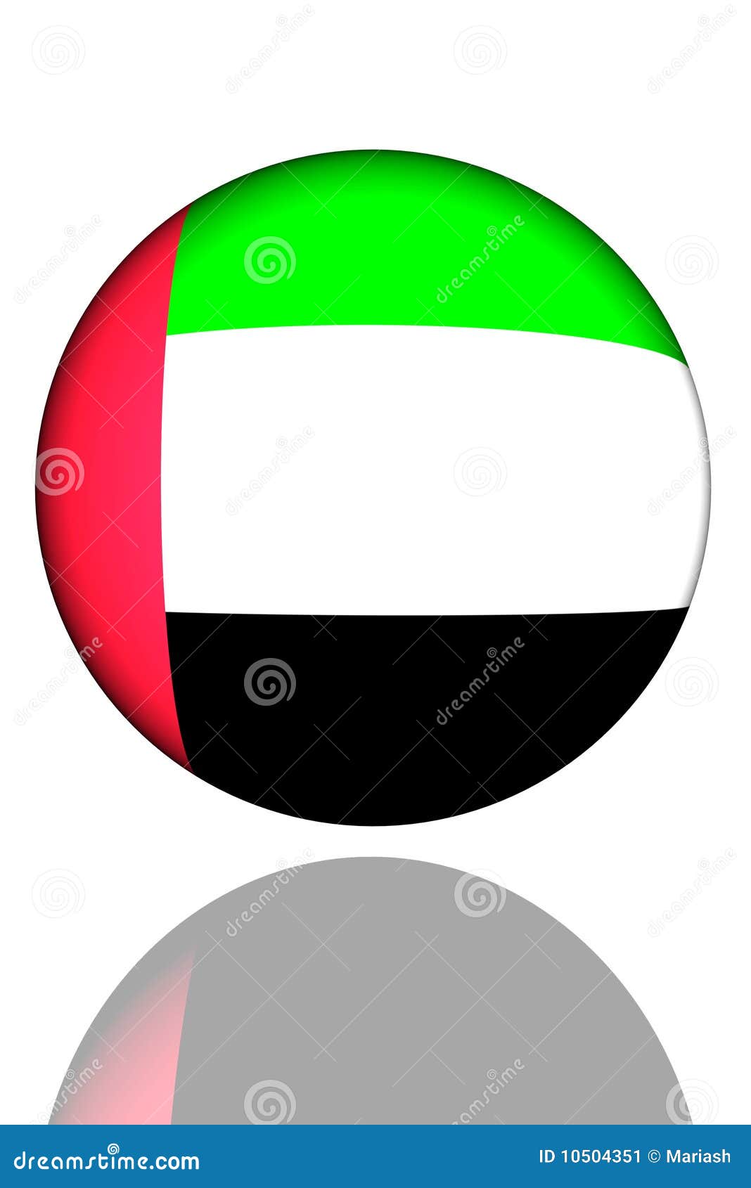 United Arab Emirates Flag Sphere Stock Illustration - Illustration of ...