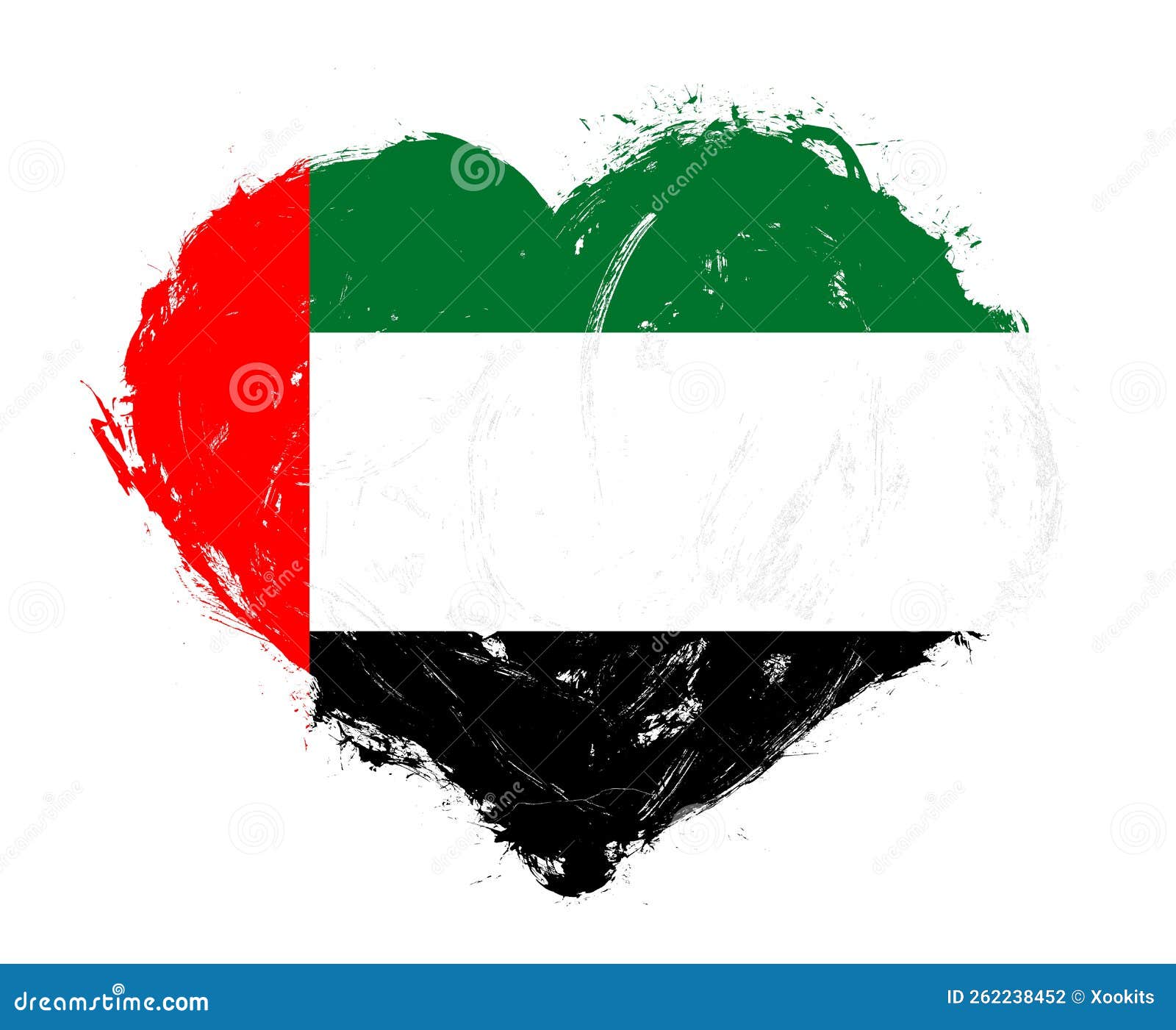 United Arab Emirates Flag in Stroke Brush Heart Shape on White ... United Arab Emirates Flag in Stroke Brush Heart Shape on White ...