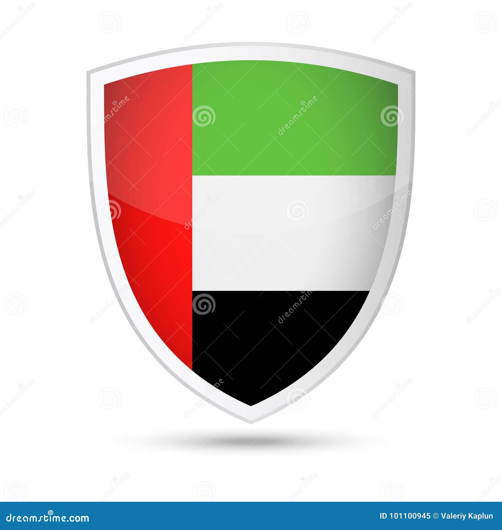 United Arab Emirates Flag Vector Shield Icon Stock Illustration ...