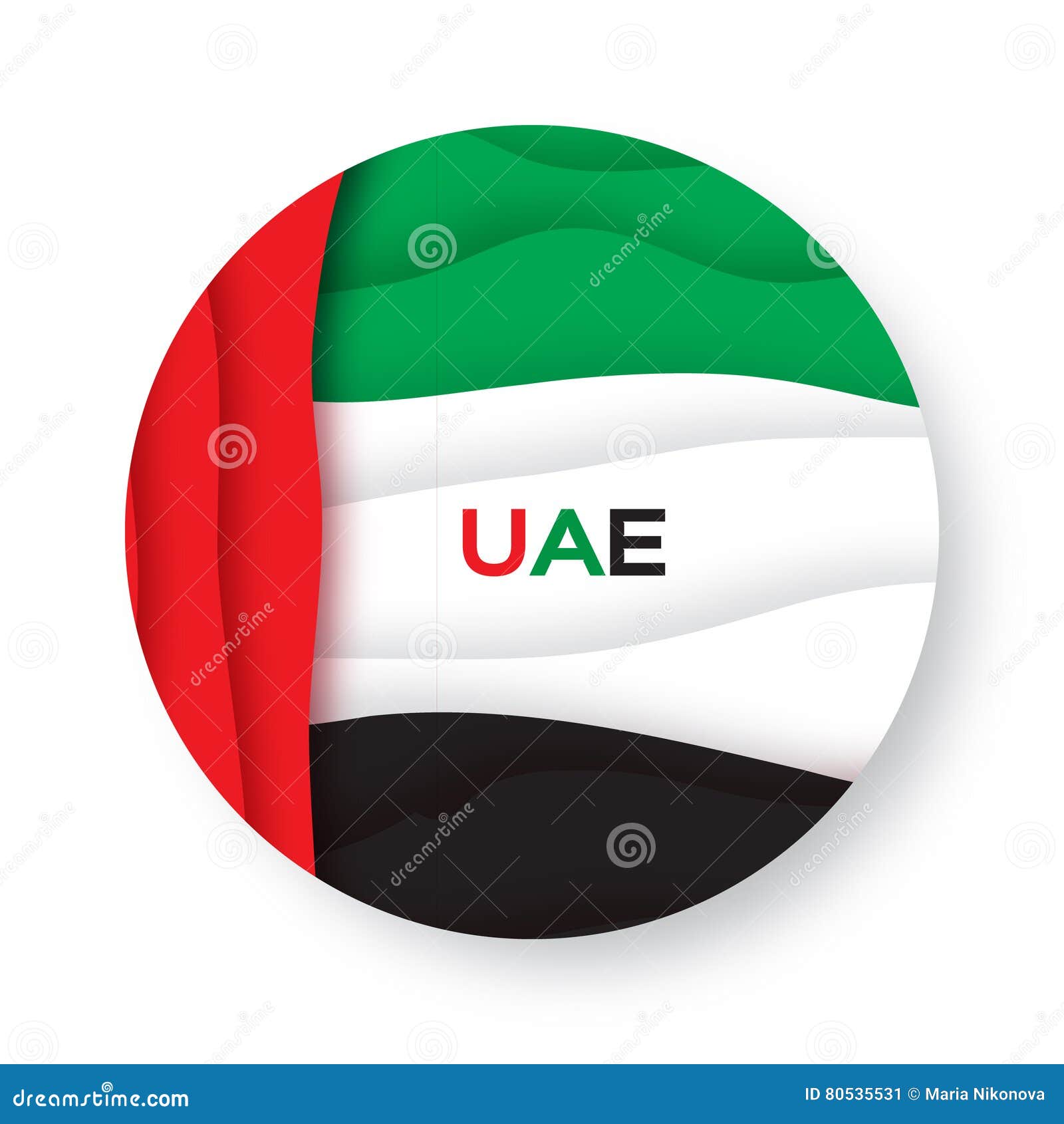 United Arab Emirates Flag Vector Stock Vector - Illustration of banner ...