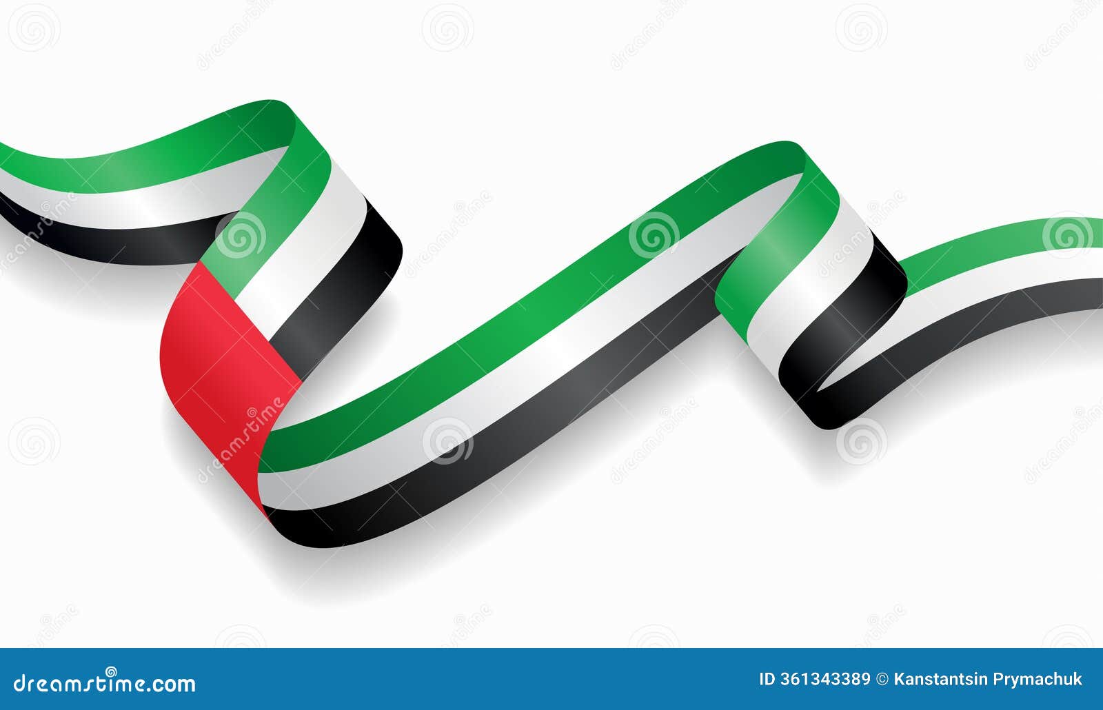 United Arab Emirates Flag Wavy Abstract Background. Vector Illustration ...