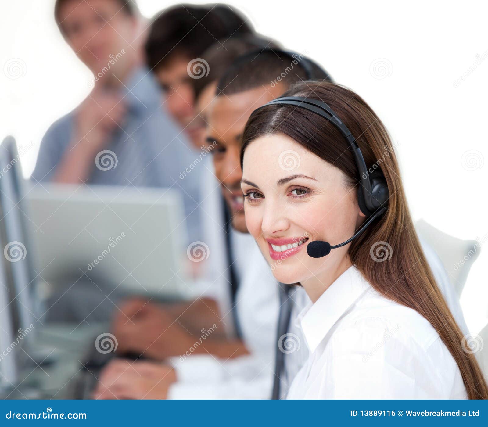 United Business Team Working in a Call Center Stock Photo - Image of ...