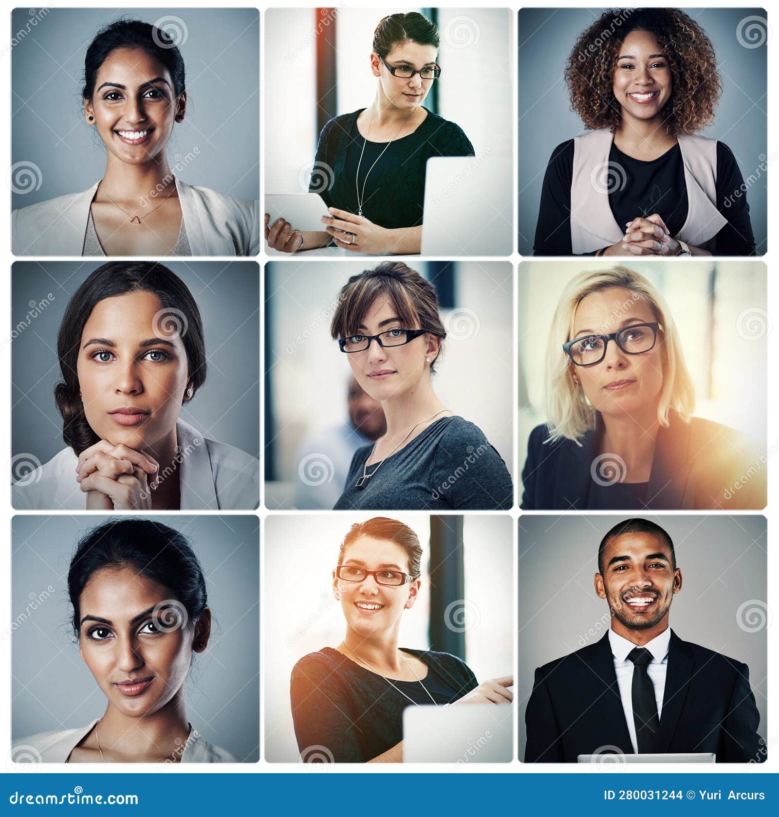 United by a Common Goal Success. Composite Portrait of a Group of ... United by a Common Goal Success. Composite Portrait of a Group of ...