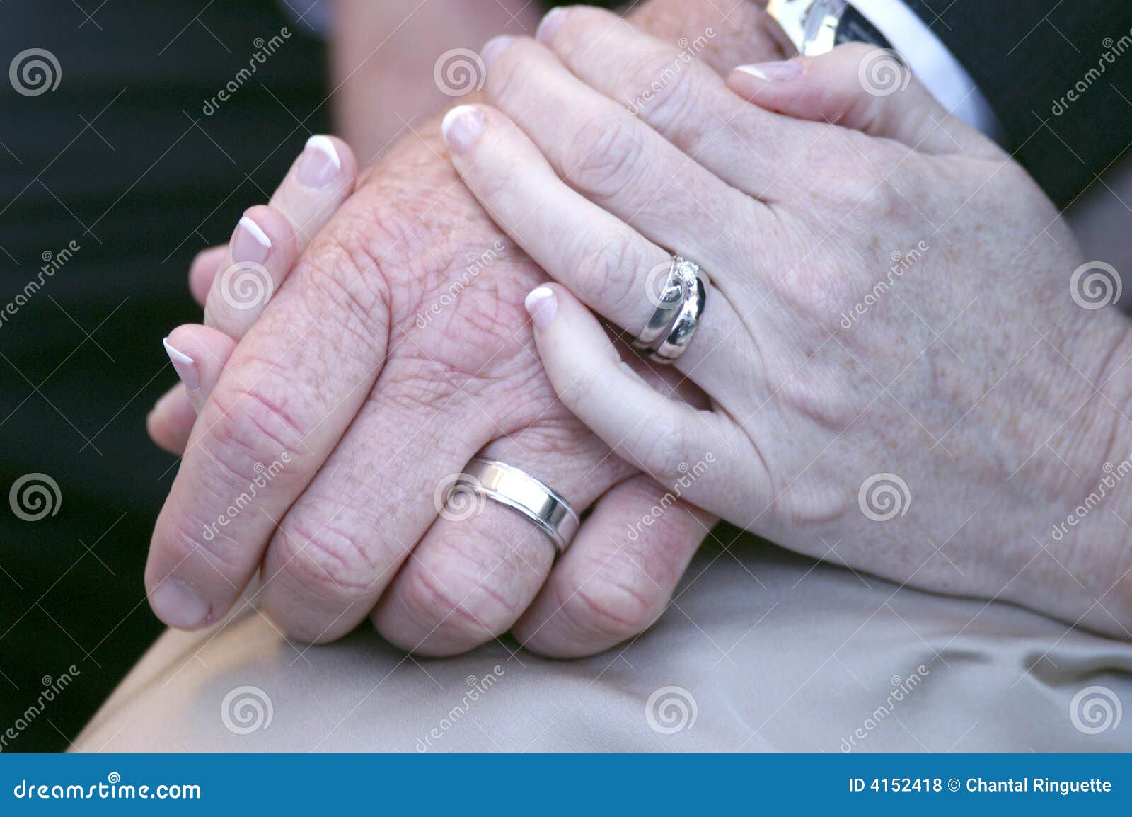 United hands stock photo. Image of female, rings, male - 4152418