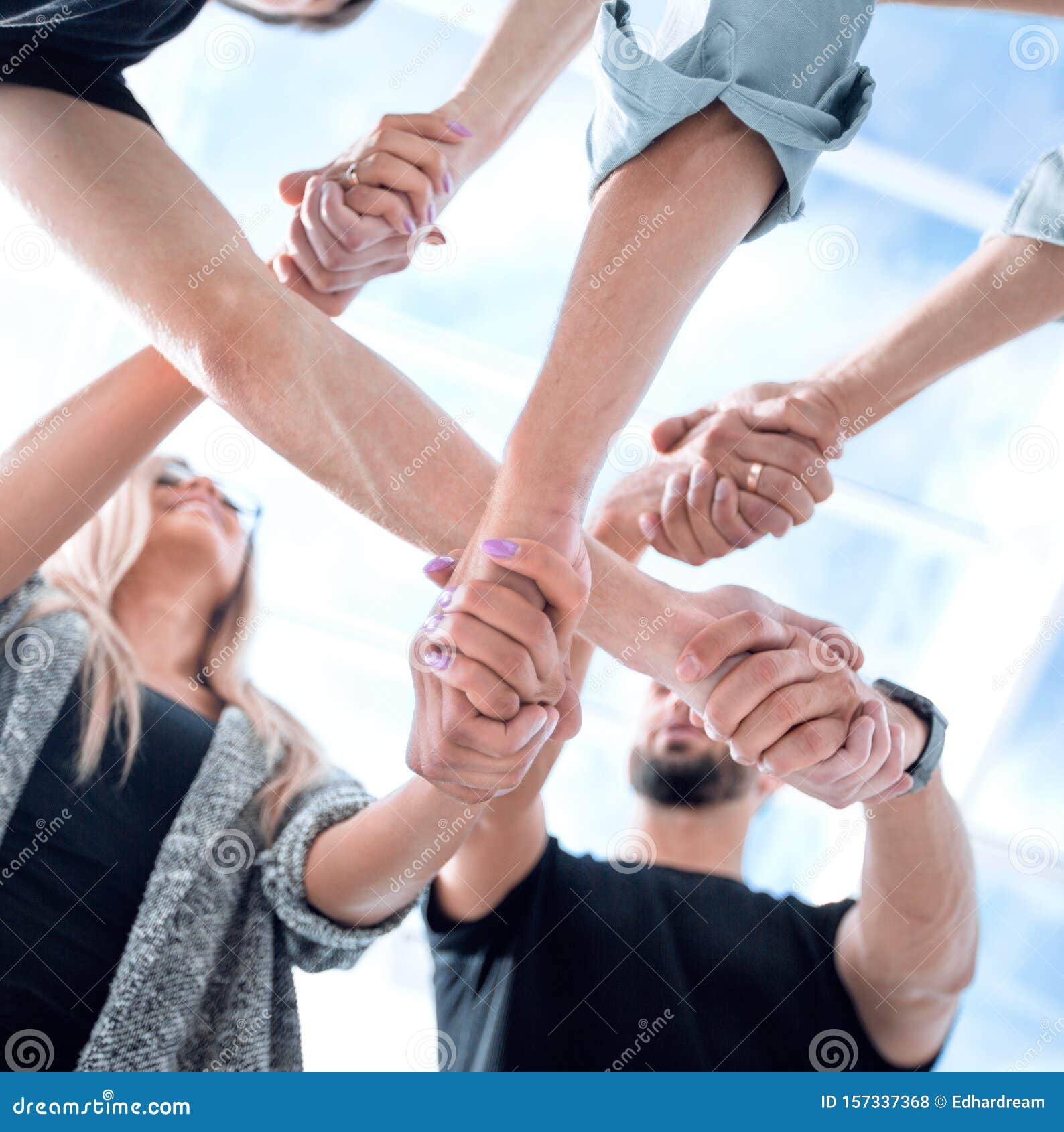 United Hands on White Background Stock Photo - Image of business ...