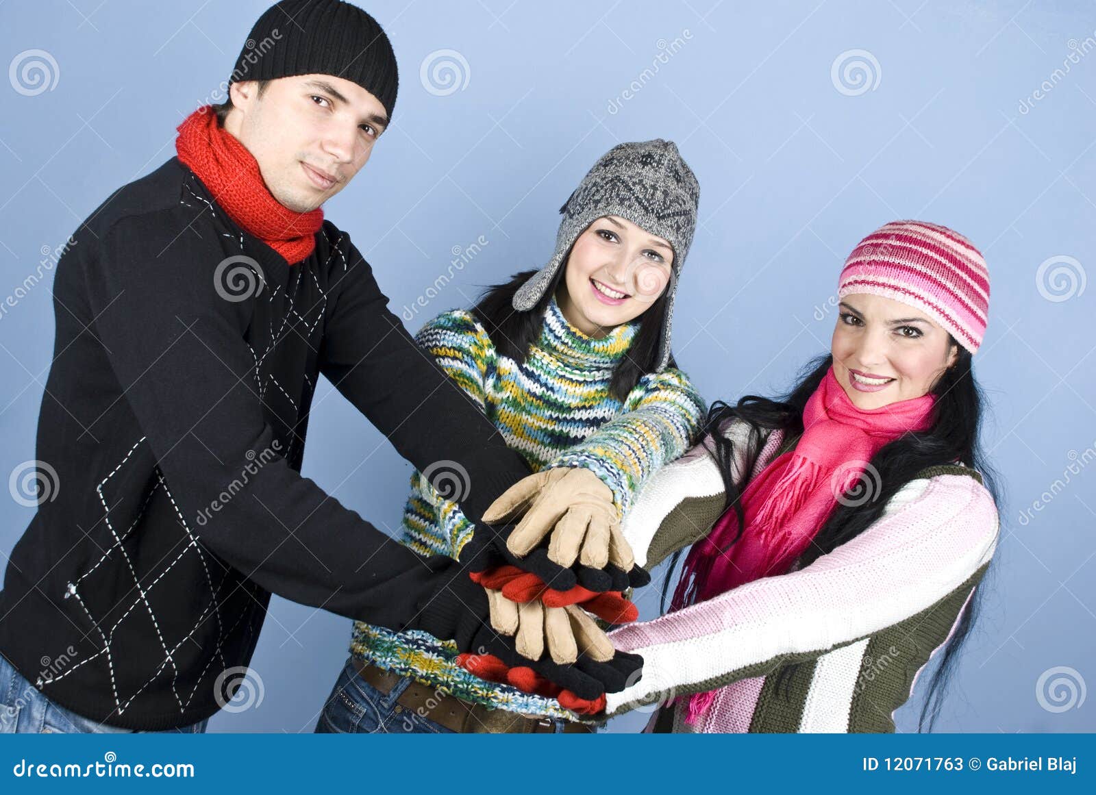 United happy friends stock image. Image of adults, girls - 12071763