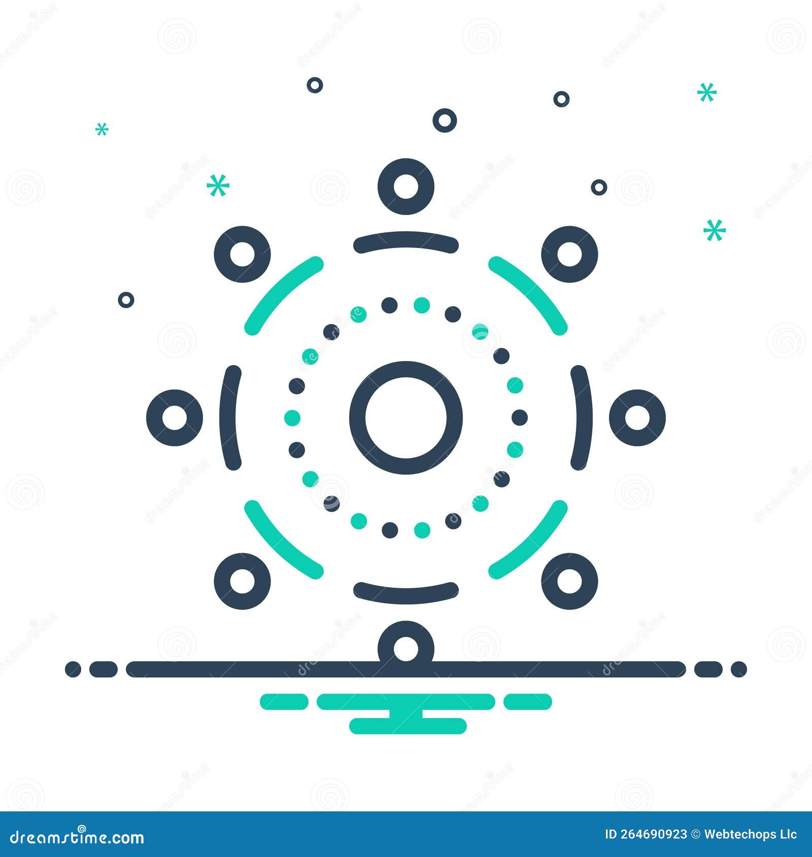Mix Icon for United, Circle and Banded Stock Illustration ...