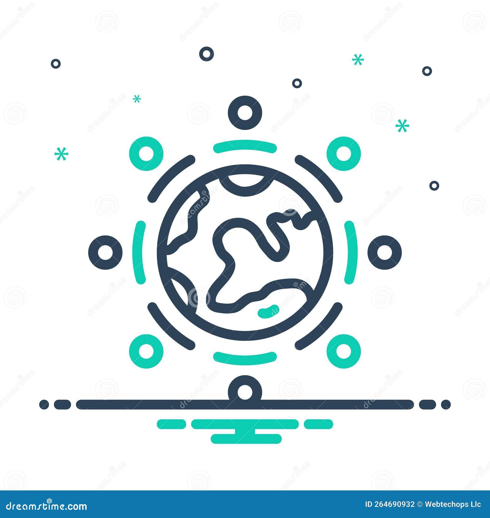 Mix Icon for United, Earth and Universe Stock Illustration ...