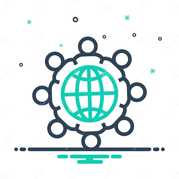 Mix Icon for United, Union and Unification Stock Vector - Illustration ...