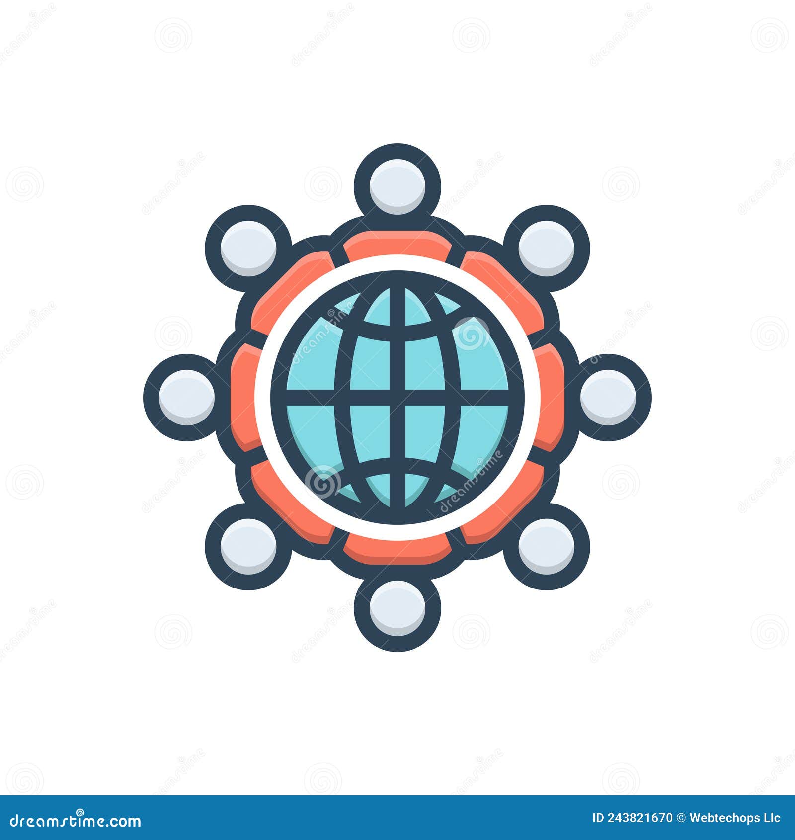 Color Illustration Icon for United, Union and Unification Stock ...