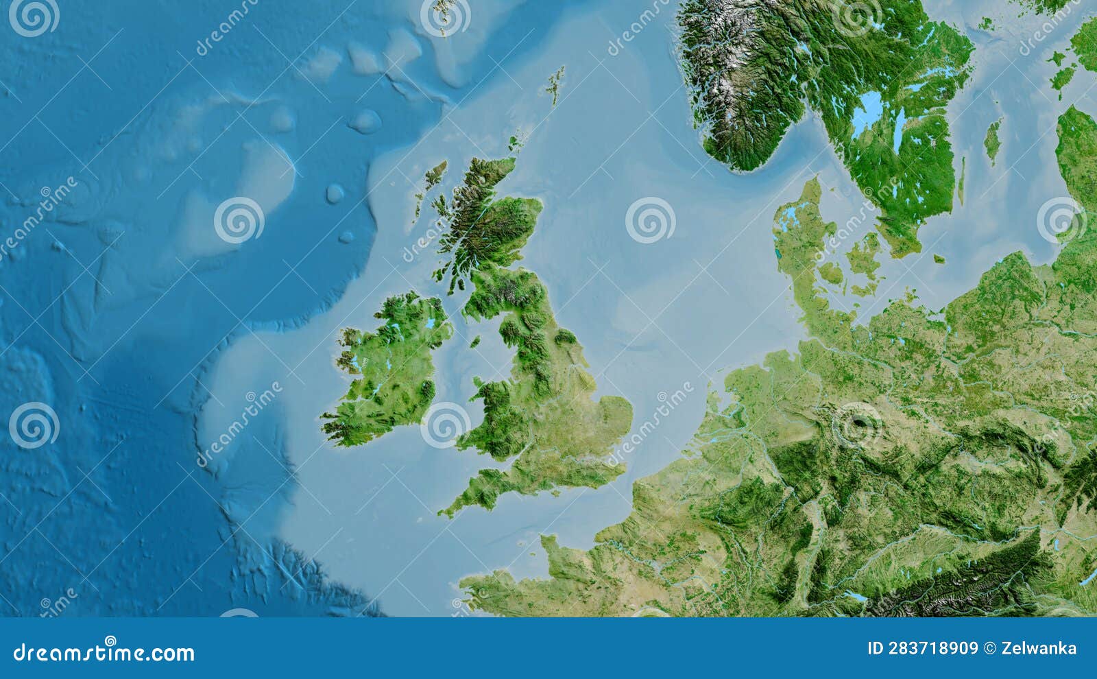 United Kingdom Area. Satellite Map Stock Illustration - Illustration of ...