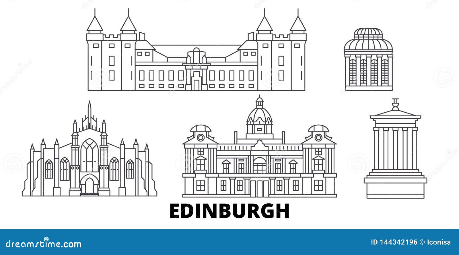 United Kingdom, Edinburgh Line Travel Skyline Set. United Kingdom ... United Kingdom, Edinburgh Line Travel Skyline Set. United Kingdom ...