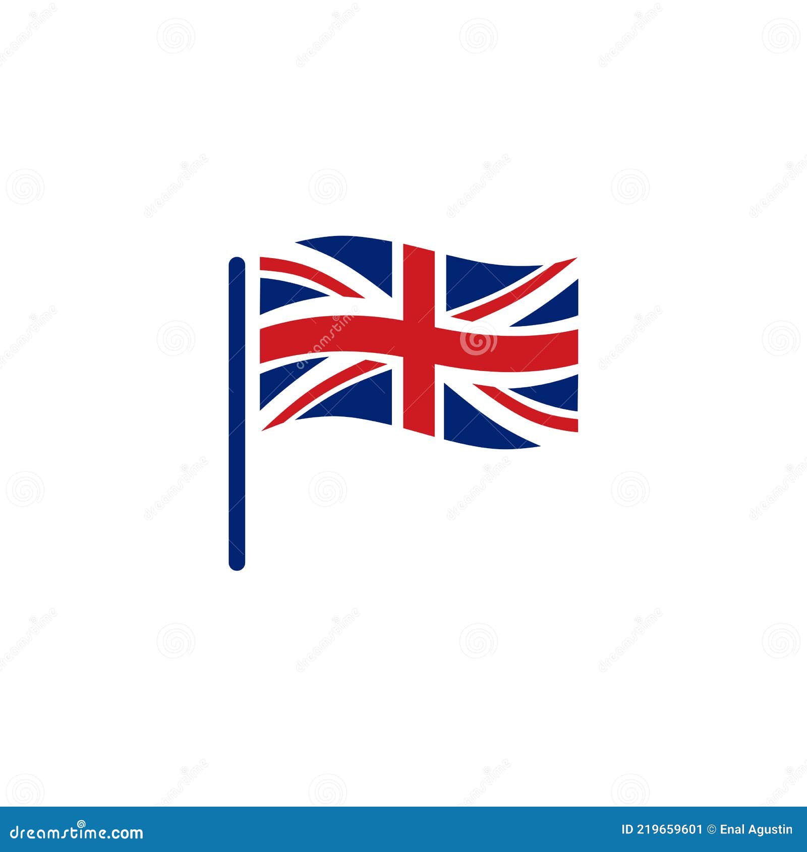 United Kingdom England Flag Logo Design Template Stock Vector ...