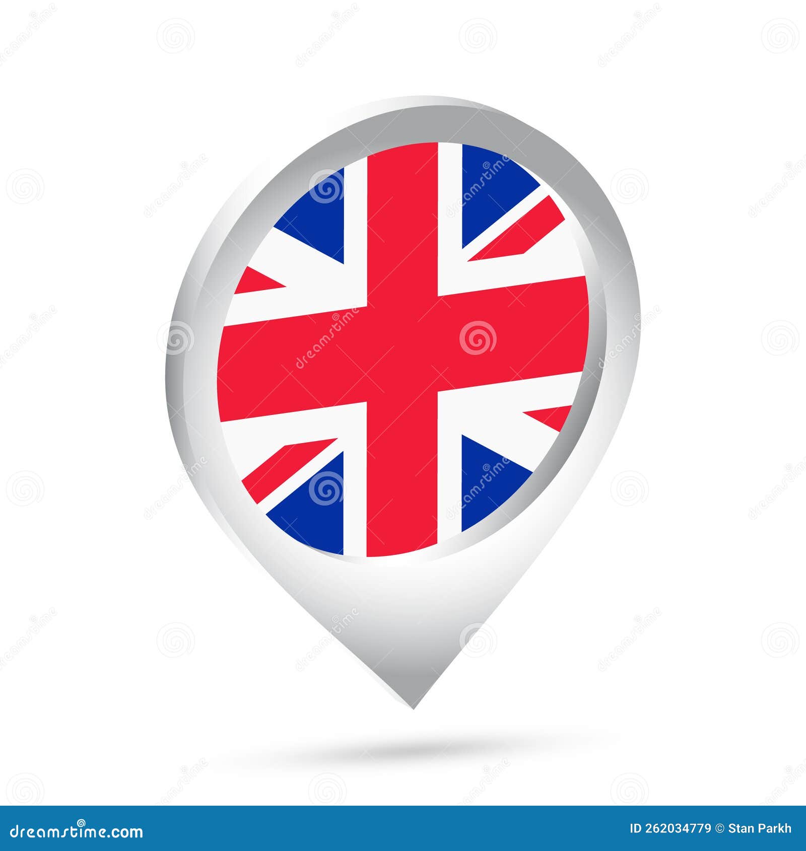 United Kingdom Flag 3d Pin Icon Stock Vector - Illustration of local ...