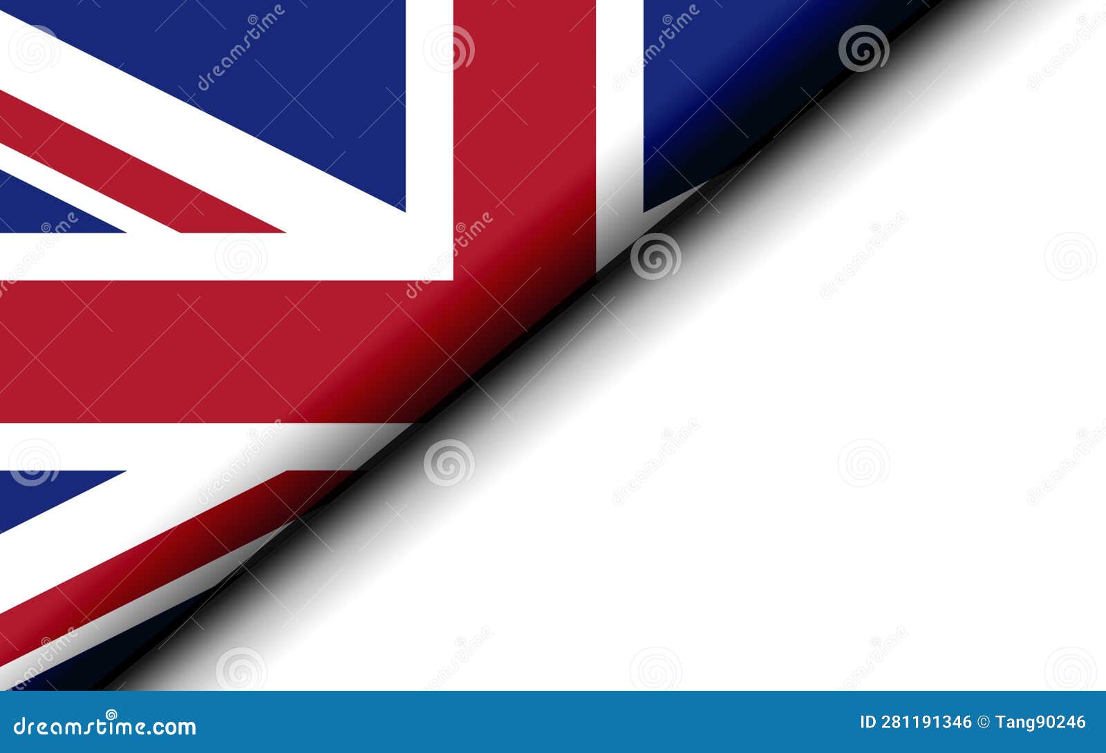 United Kingdom Flag Folded in Half Stock Illustration - Illustration of ...