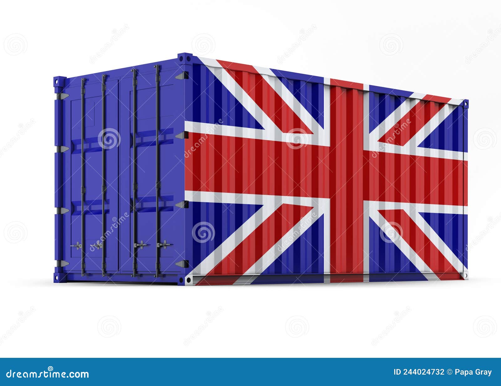 United Kingdom Flag on Side of Shipping Container Stock Photo - Image ...