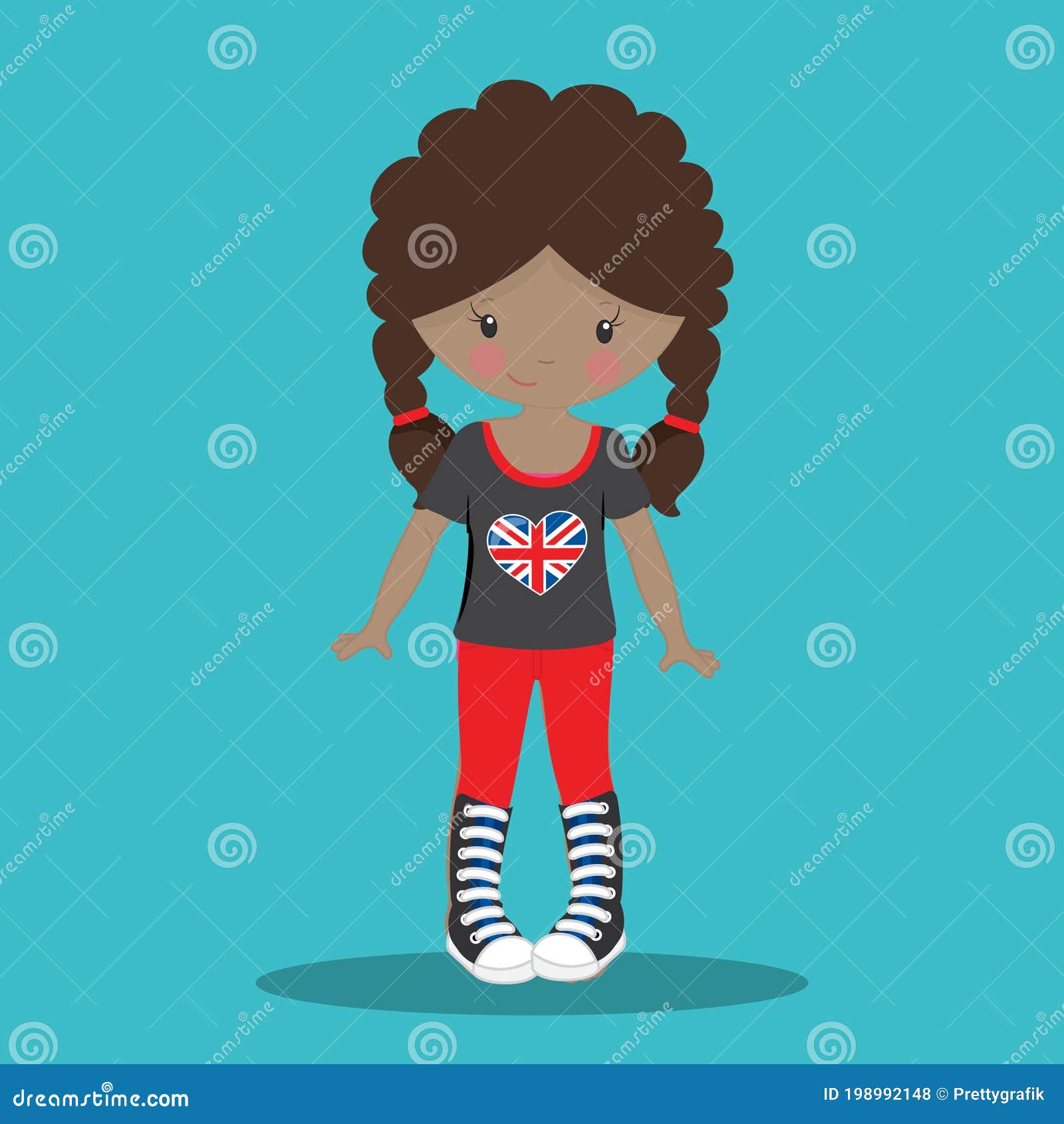 United kingdom girl 05 stock vector. Illustration of girl - 198992148