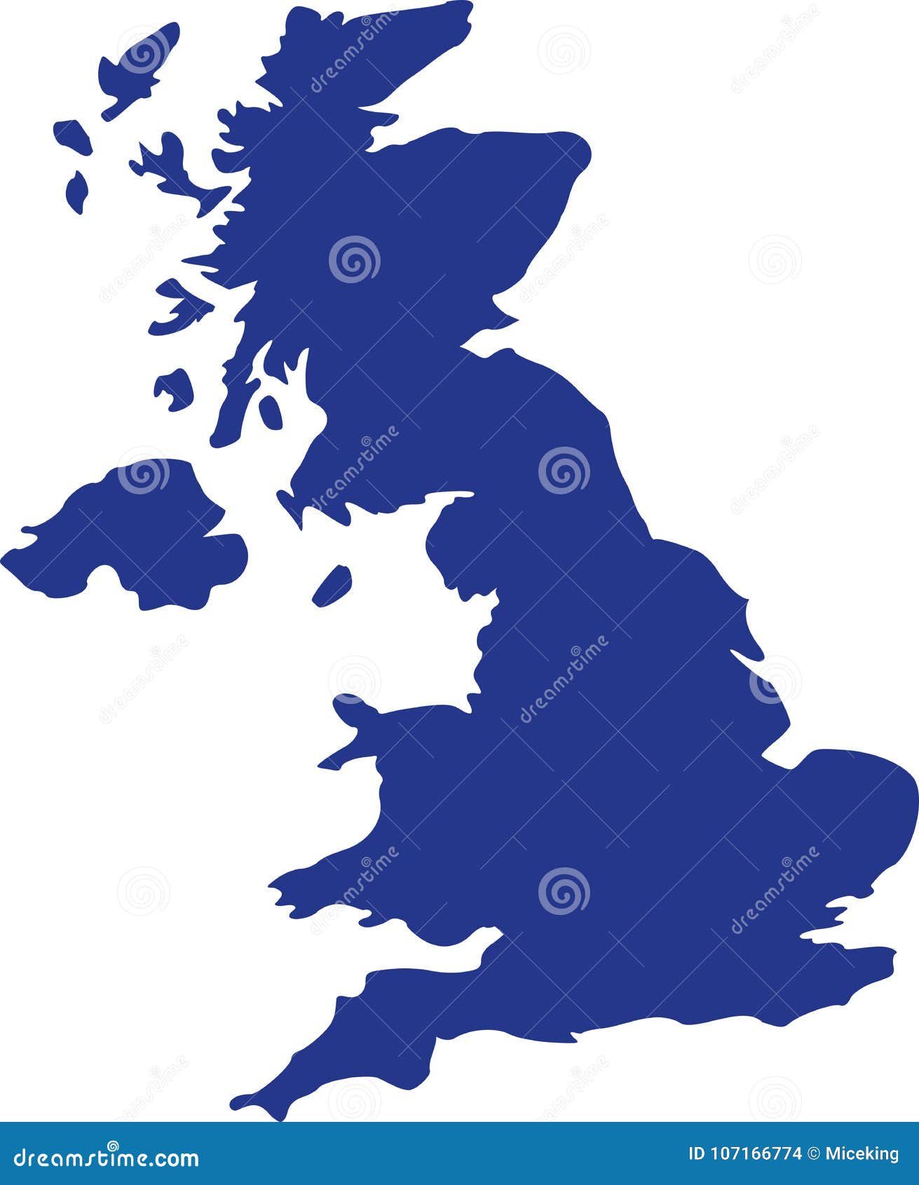United Kingdom map stock vector. Illustration of isolated - 107166774