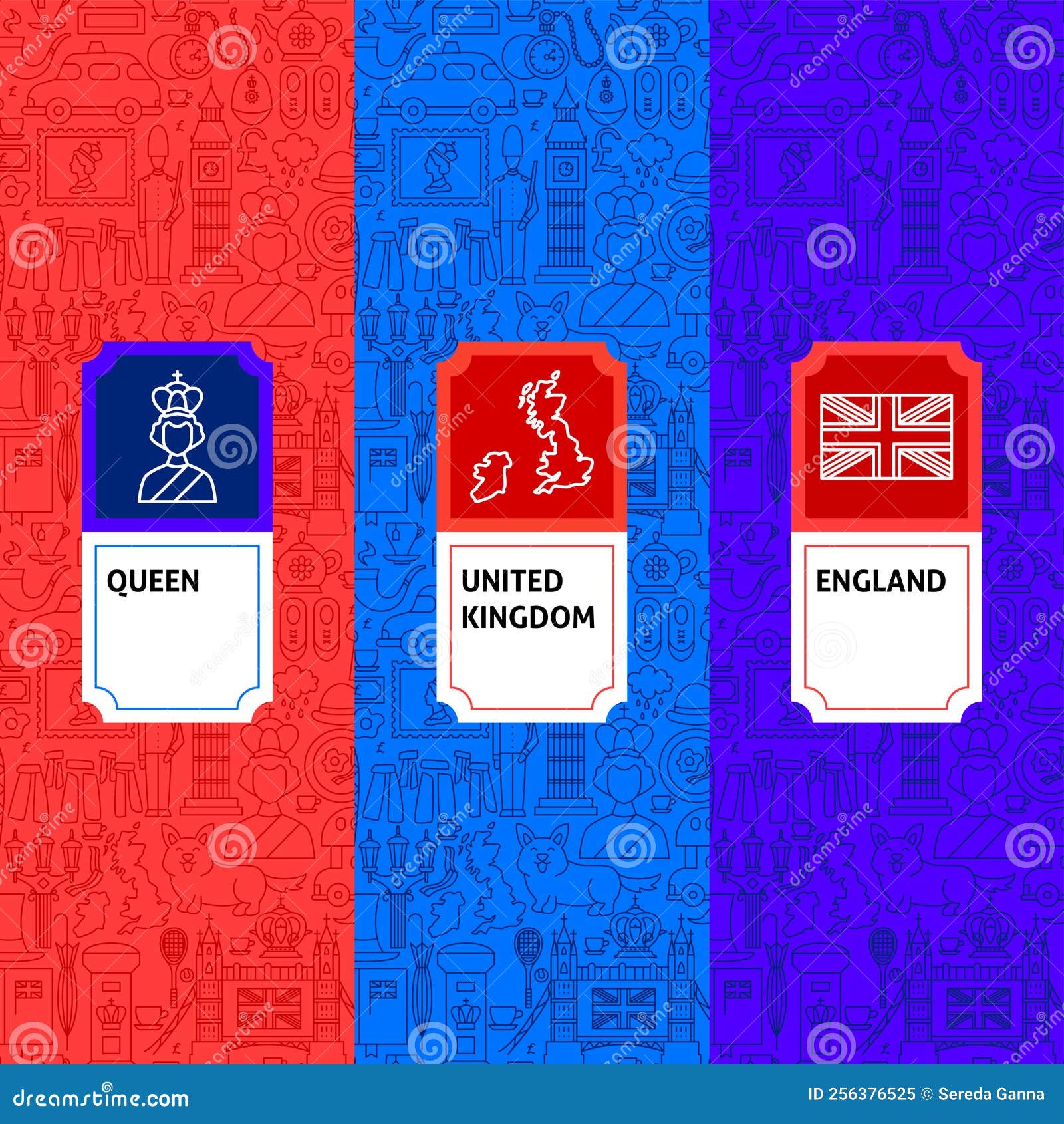 United Kingdom Package Labels Stock Vector - Illustration of outline ...