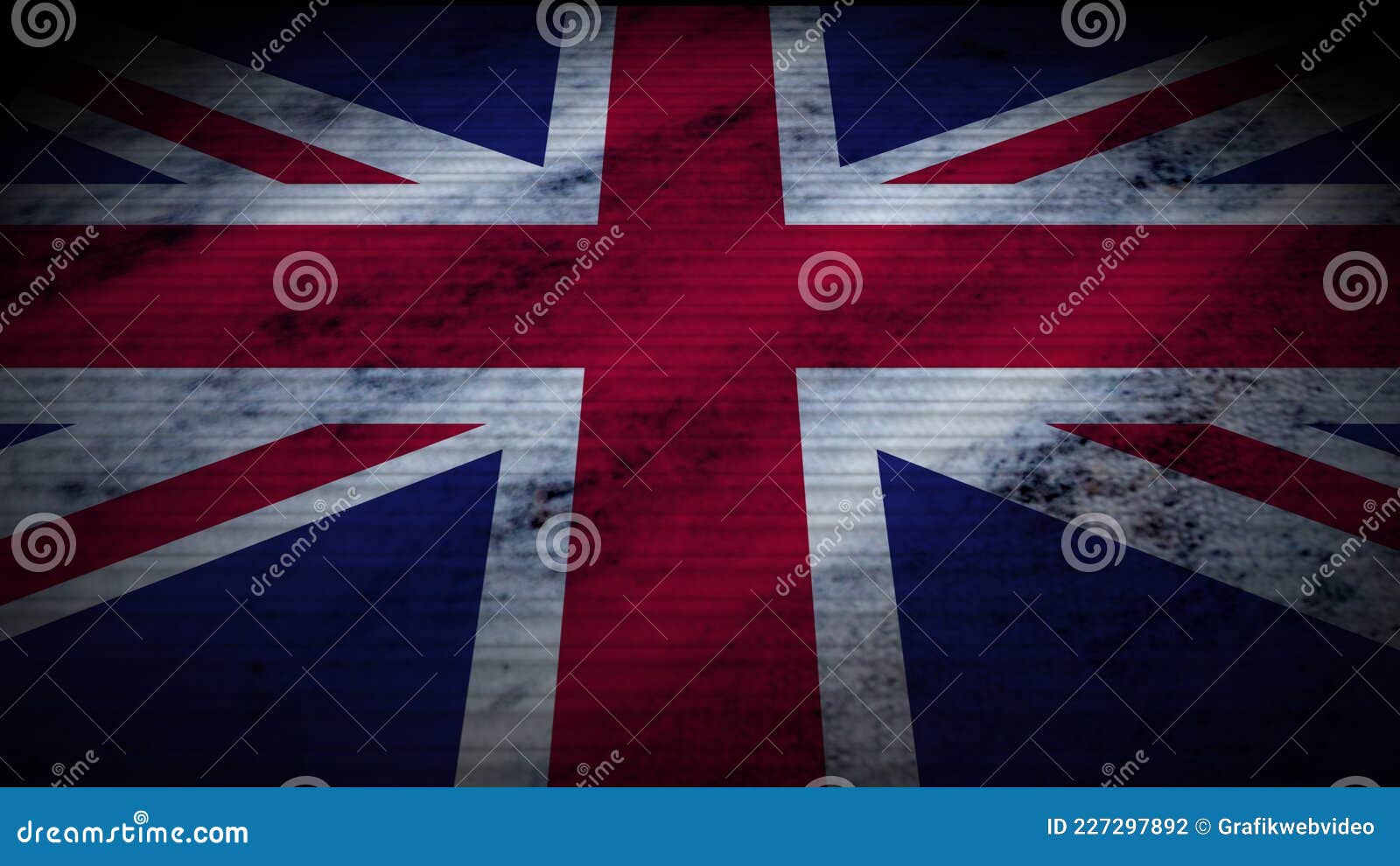 United Kingdom Realistic Flag, Old Worn Fabric Texture, 3D Illustration ...