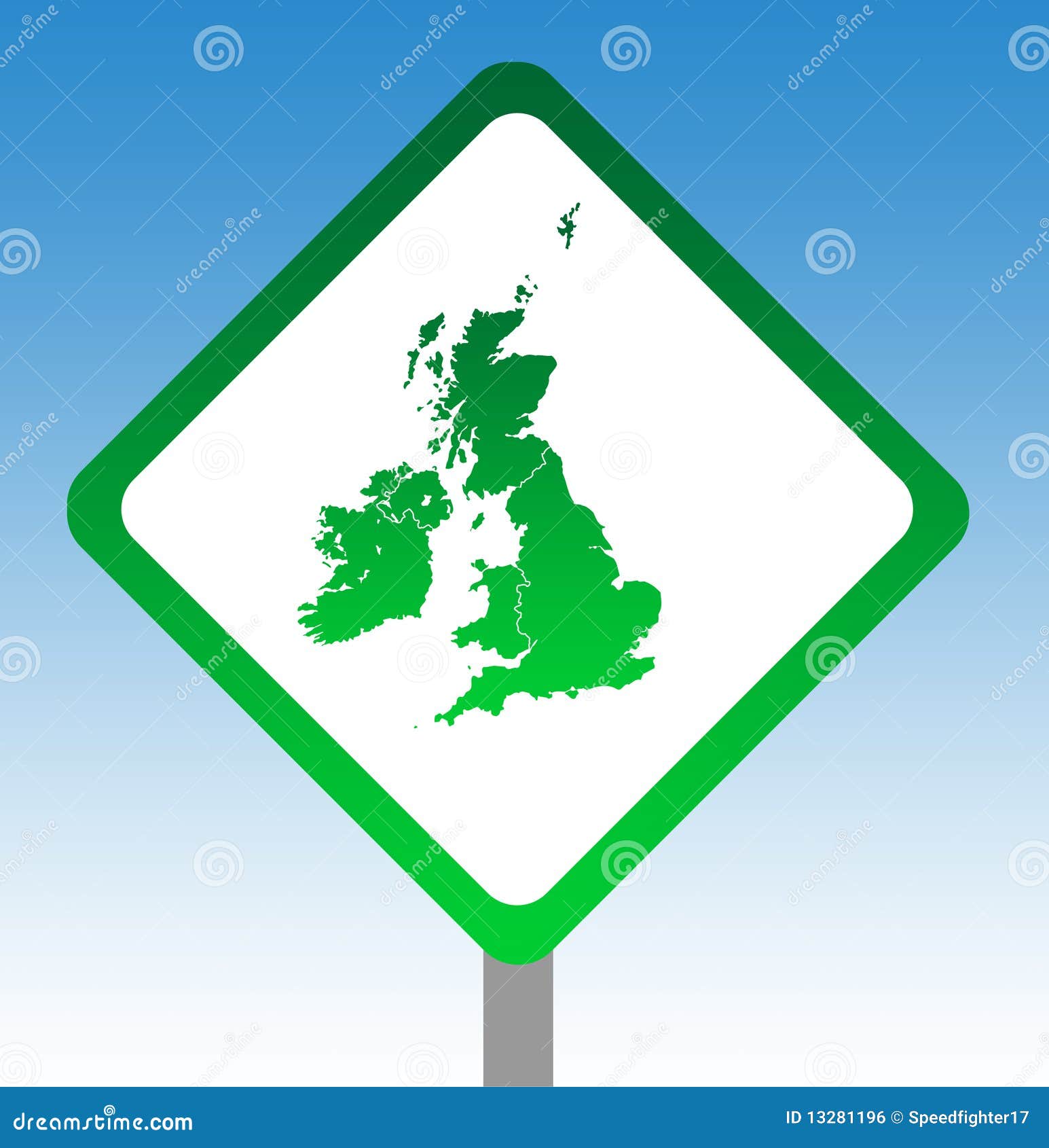 United Kingdom road sign stock illustration. Illustration of front ...