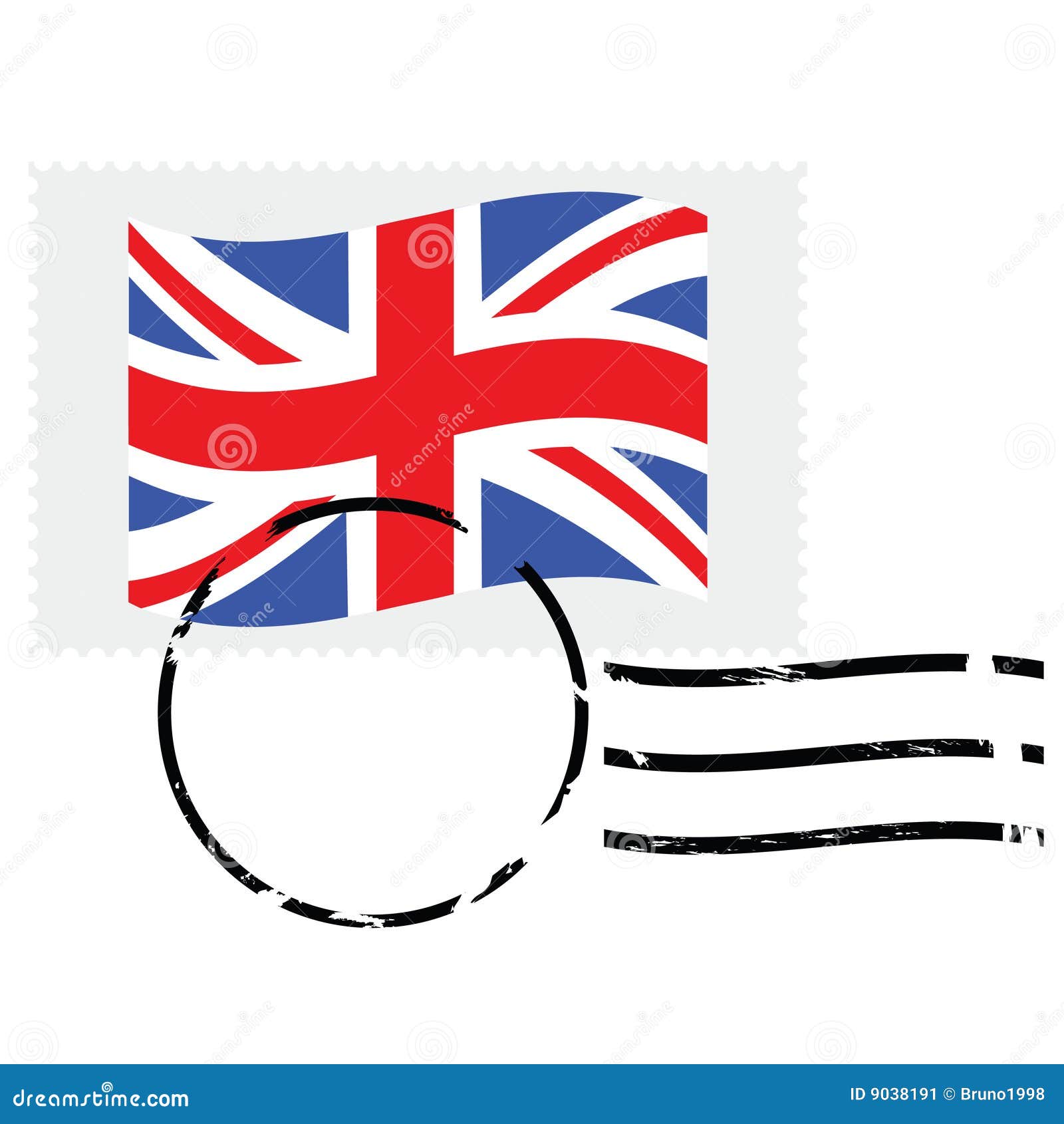 United Kingdom stamp stock vector. Illustration of britain - 9038191