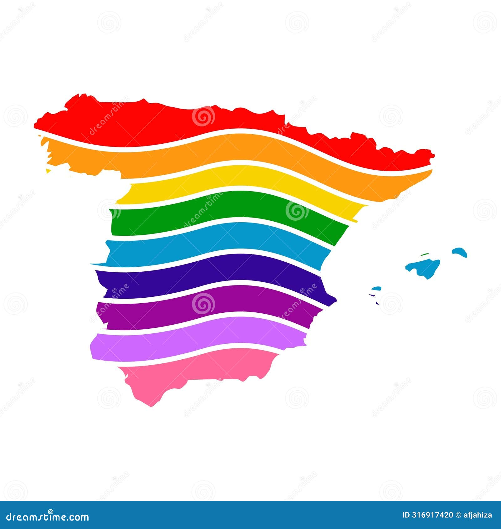 Spain Swoosh Silhouette Rainbow Map Stock Vector - Illustration of madrid, barcelona: 316917420