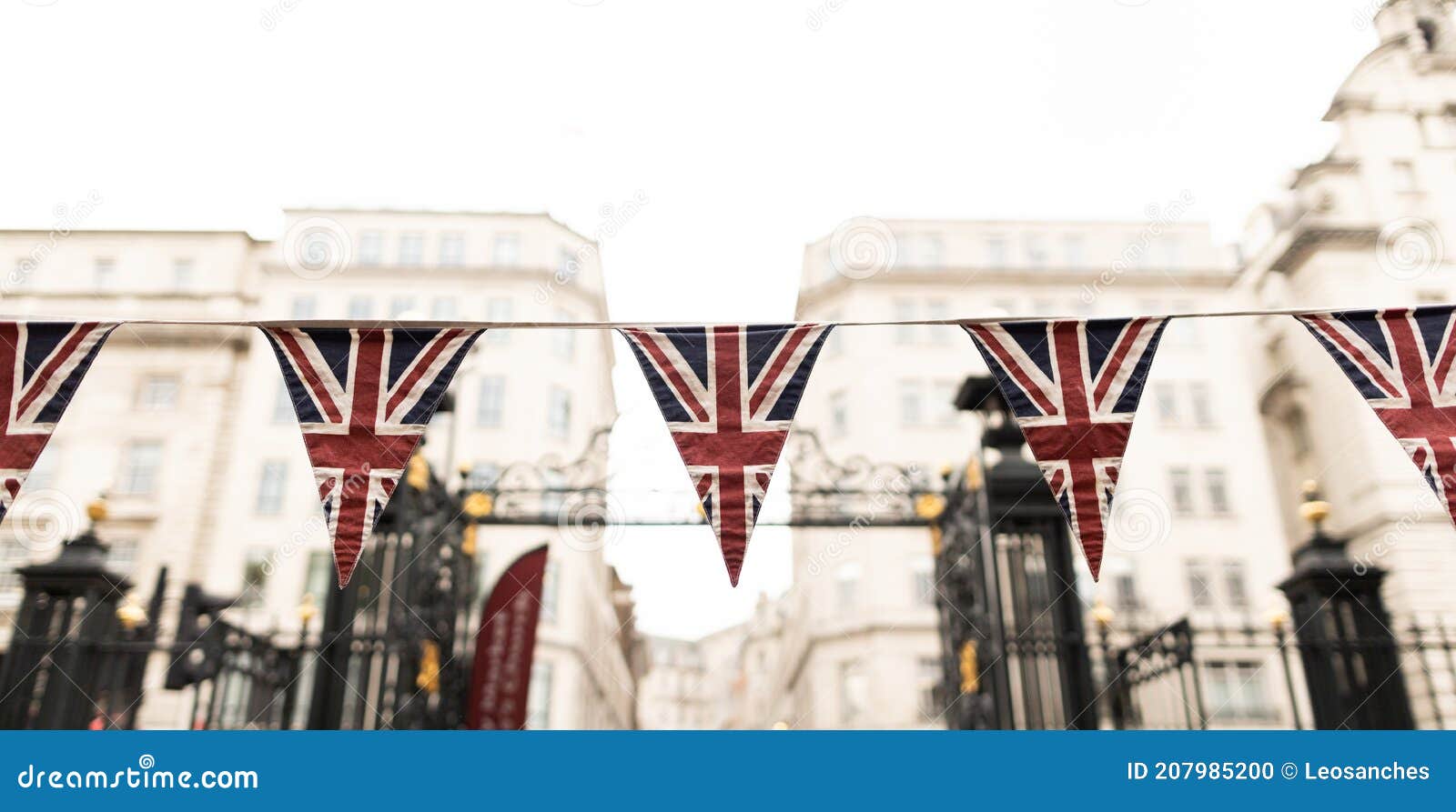 United Kingdom Triangle Flags Stock Photo - Image of outside, event ...