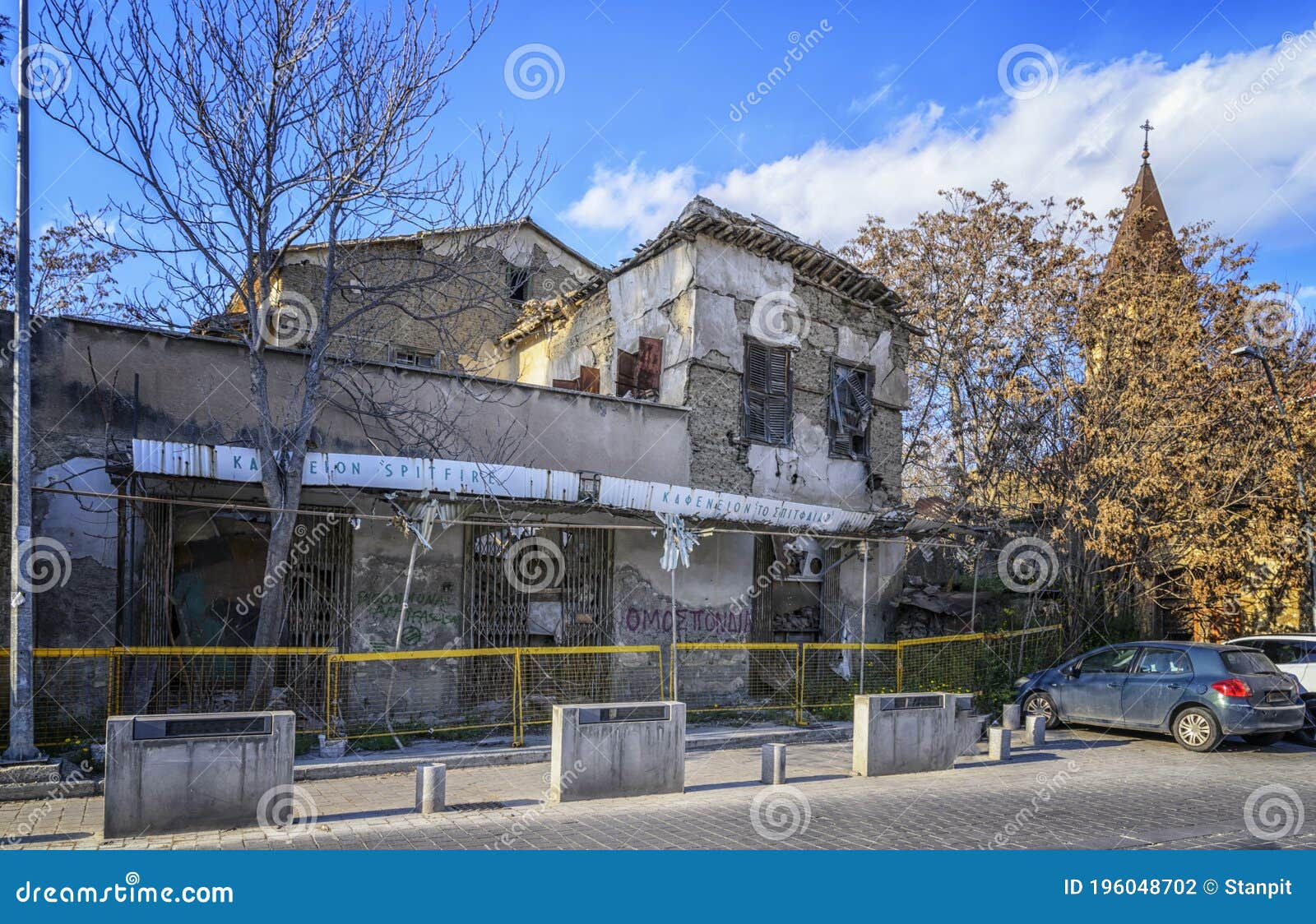 United Nations Buffer Zone Green Line in Cyprus in Nicosia Editorial ...