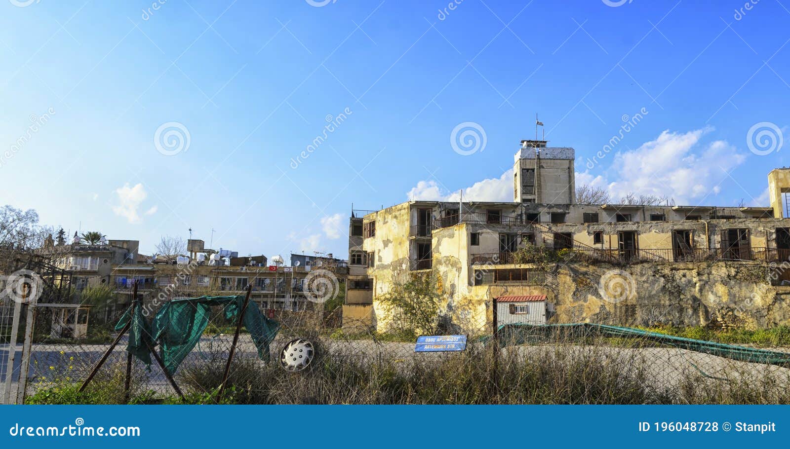 United Nations Buffer Zone Green Line in Cyprus in Nicosia Editorial ...